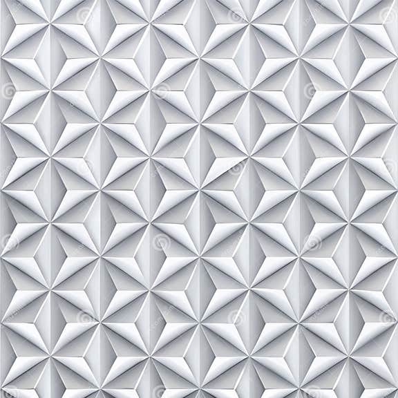 Seamless Pattern of White 3D Geometric Tiles with a Triangular Design ...
