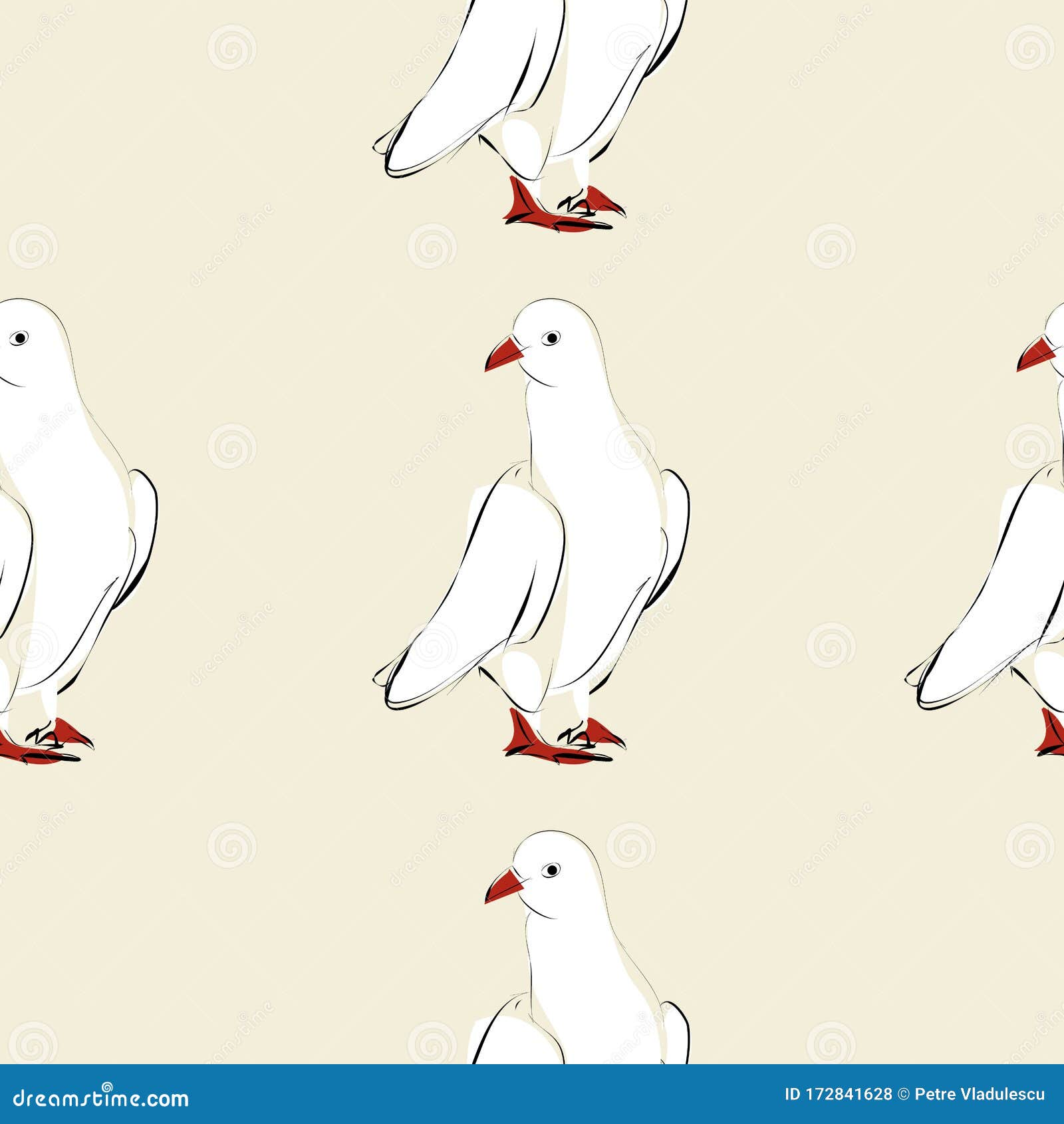 Seamless Pattern with White Dove(texture 6), Modern Stylish Image ...