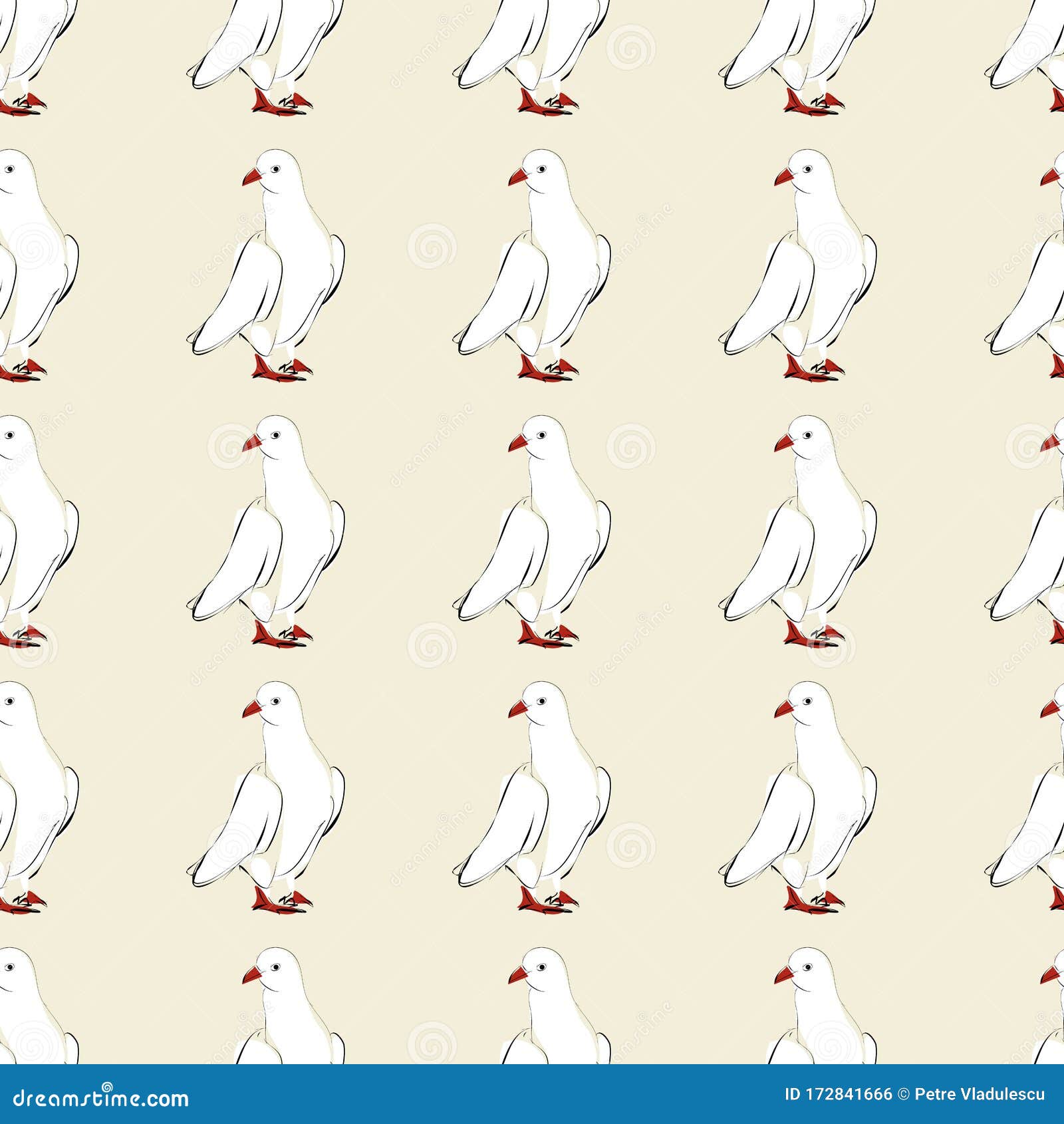 Seamless Pattern with White Dove(texture 4), Modern Stylish Image ...
