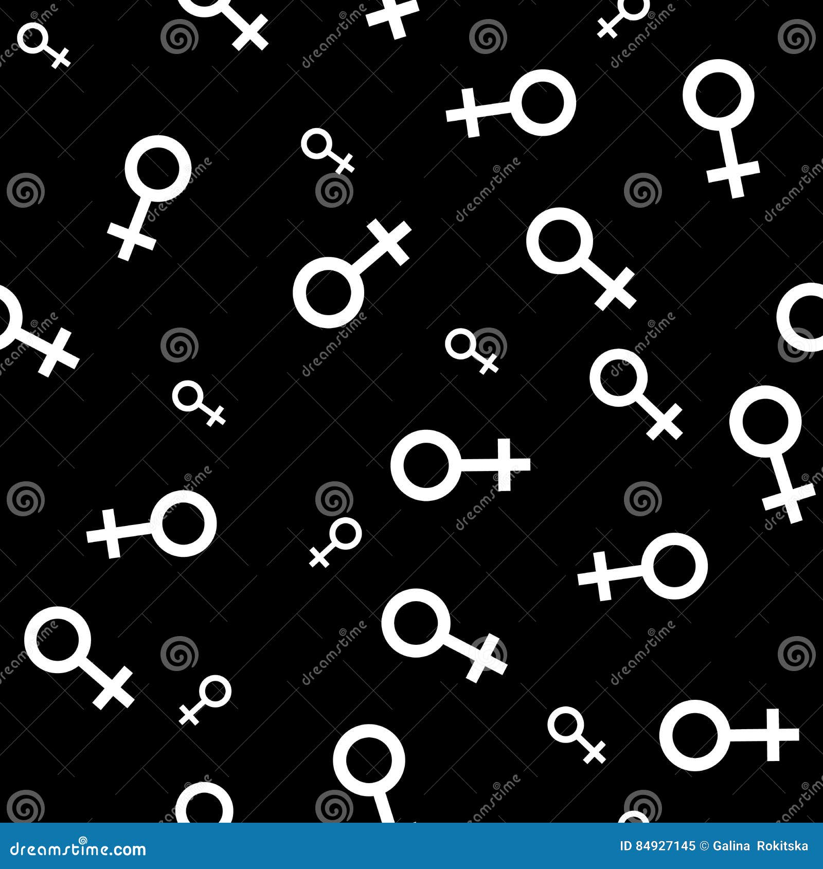 Seamless Pattern with White Female Symbols. Female Small Signs ...