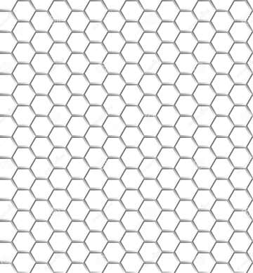 Seamless Pattern of the White Hexagon Net. Transparent Background Stock ...