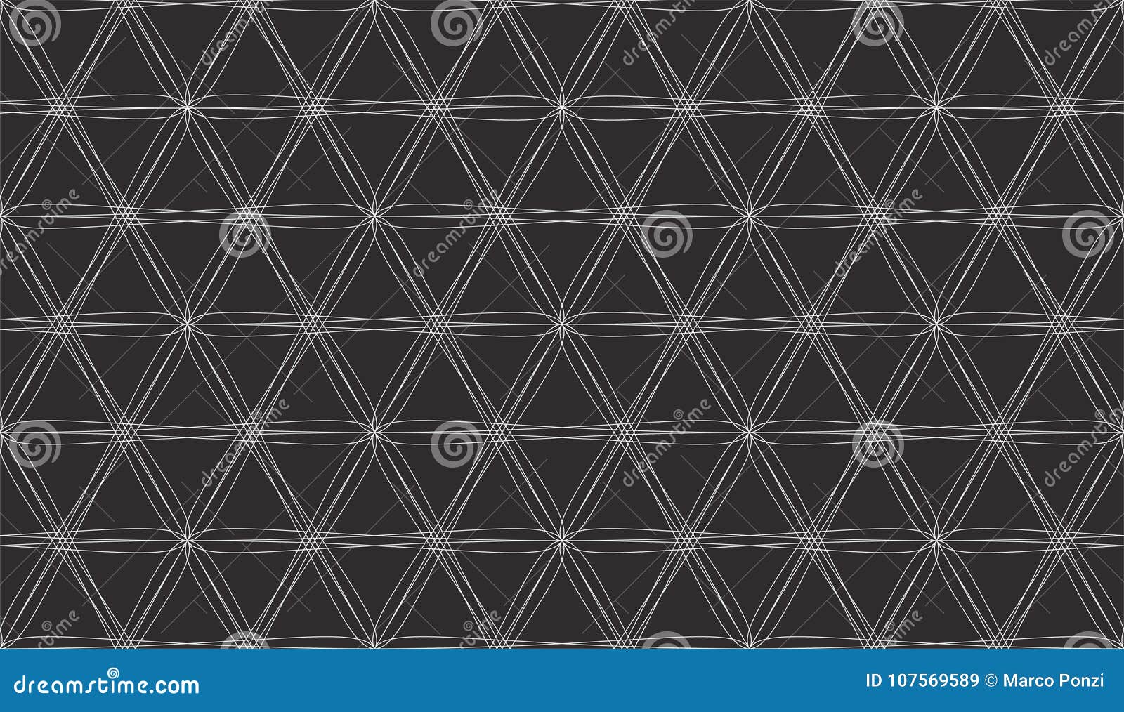 Seamless Pattern with White Intersecting Lines on Black Background ...