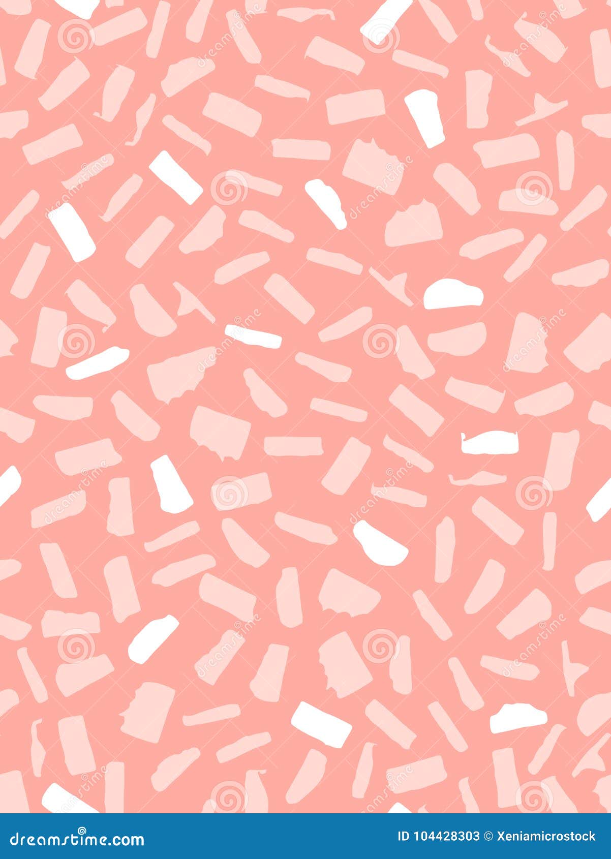 Seamless Pattern in White, Pink with a Rectangular Shape. Ink and Pen ...