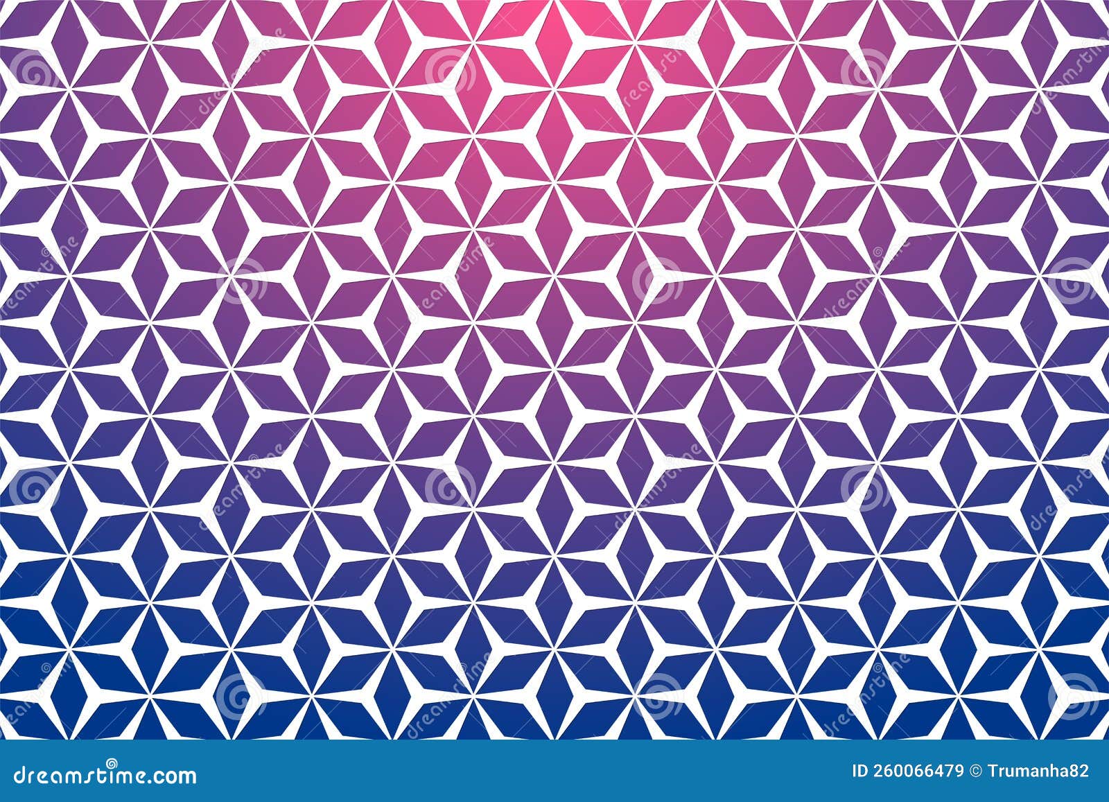 Vector Geometric Blue and Pink Gradient Background with Seamless Overlapping Hexagonal Stars ...
