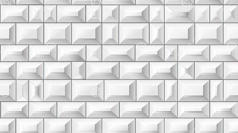 A Seamless Pattern of White Rectangular Tiles with Geometric Designs ...
