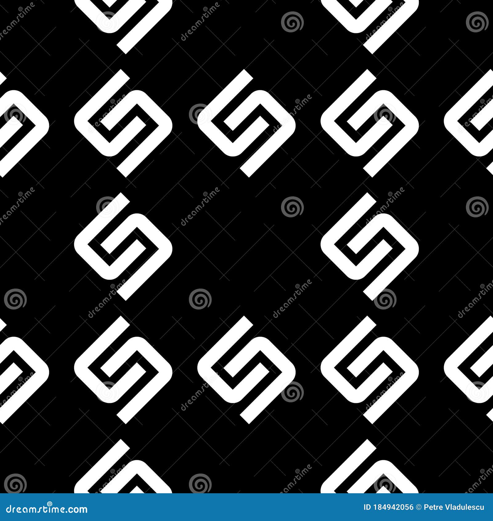 Seamless Pattern with White S Letter(texture 5), Modern Stylish Image ...