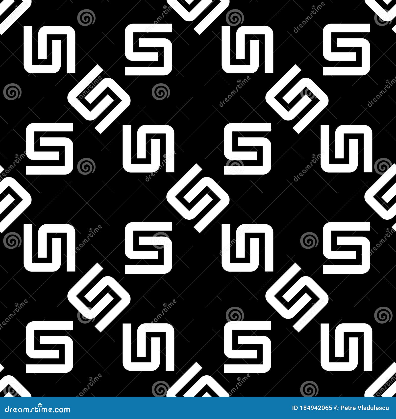 Seamless Pattern with White S Letter(texture 9), Modern Stylish Image ...