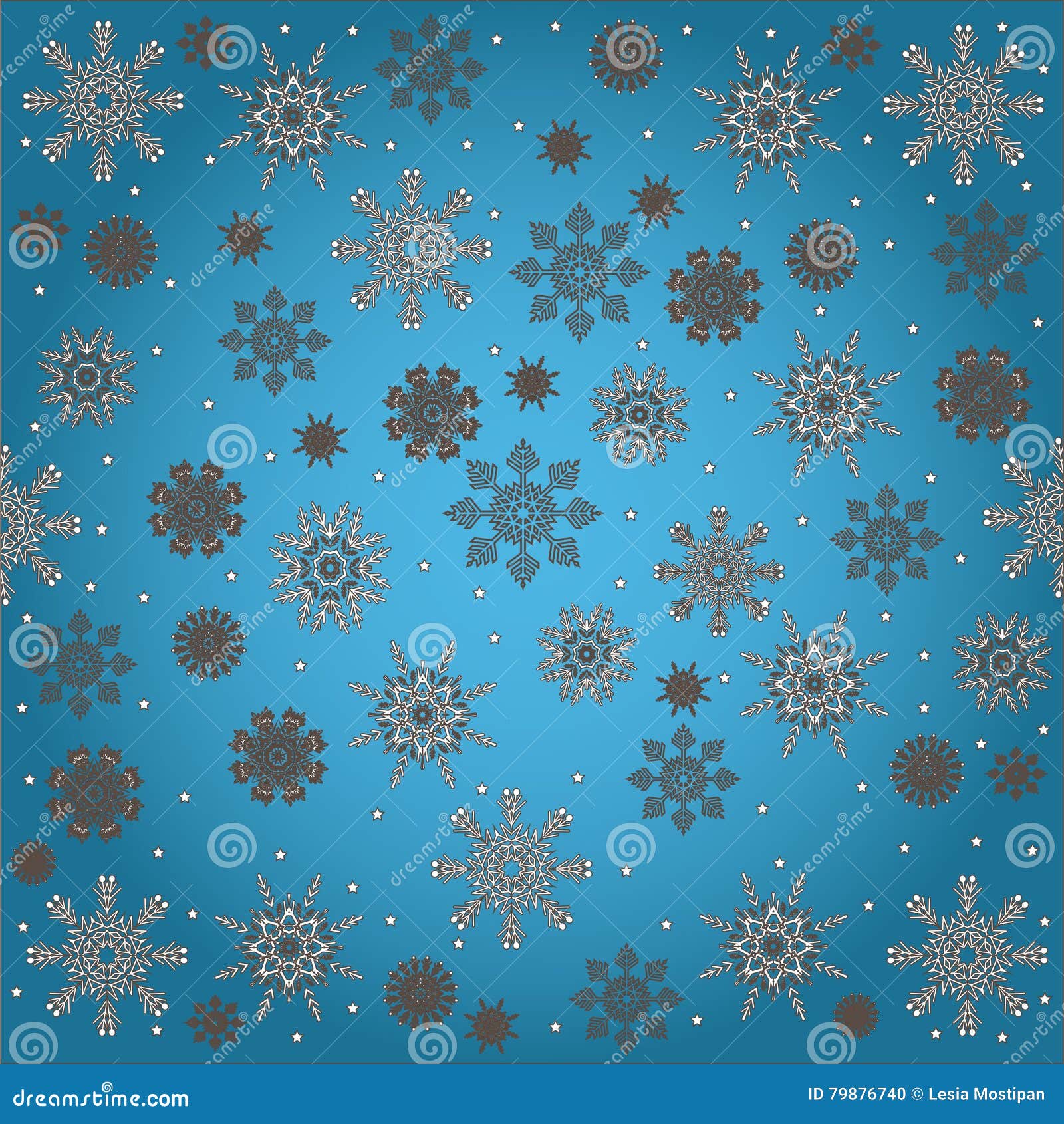Seamless Pattern with White Snowflake Stock Vector - Illustration of ...
