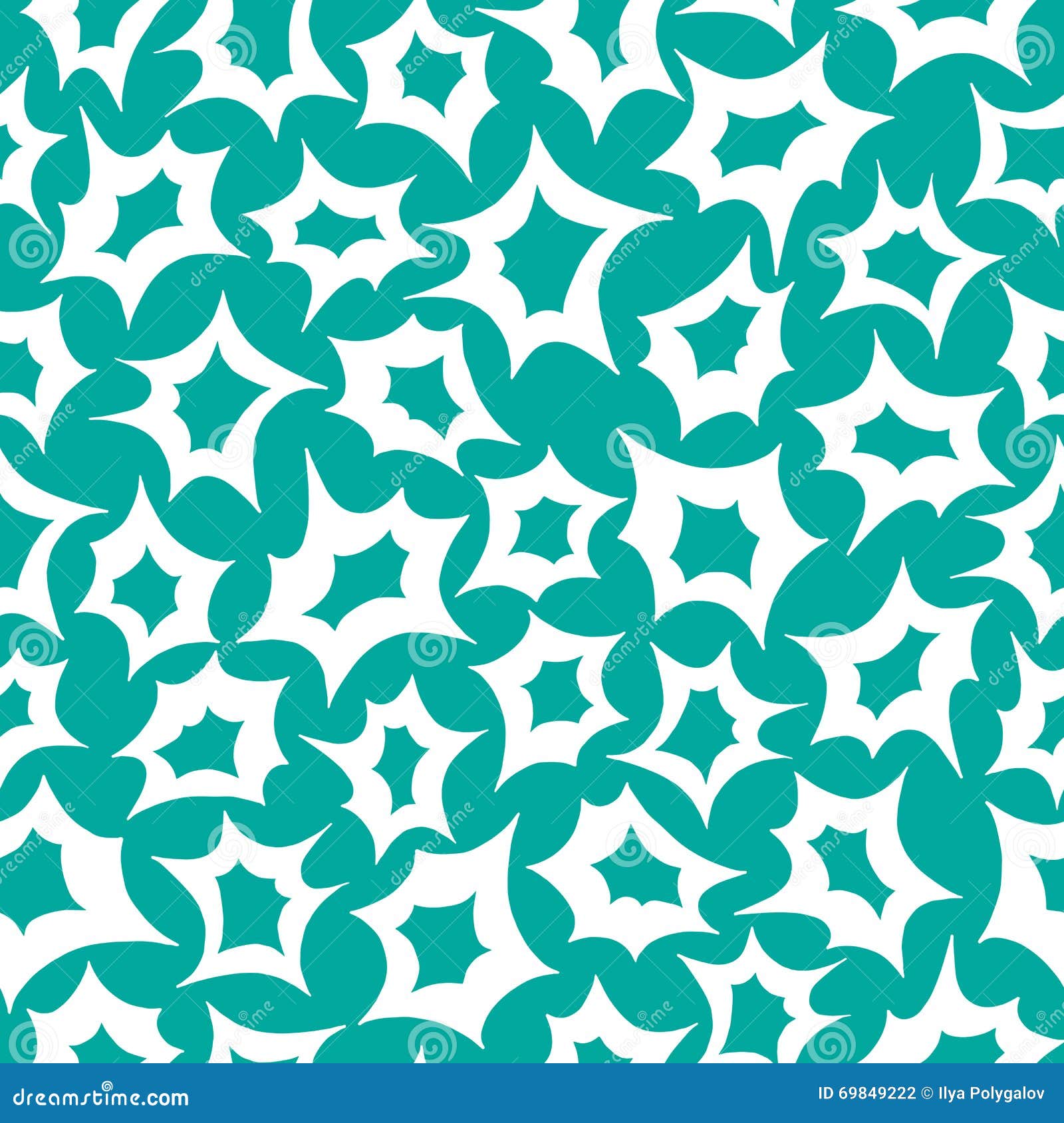 Seamless Pattern of White Stars Shapes Stock Illustration ...