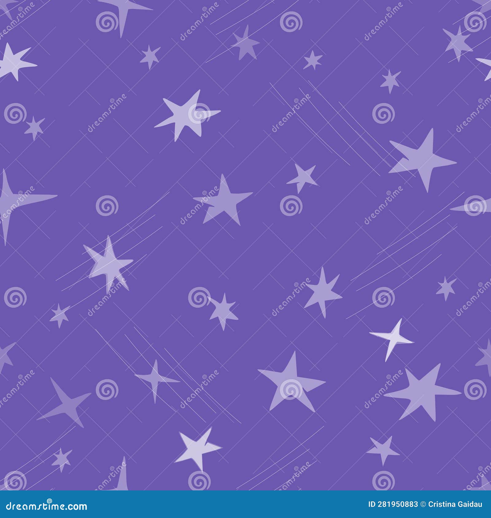 Seamless Pattern with White Stars Vector Illustration Stock Vector ...