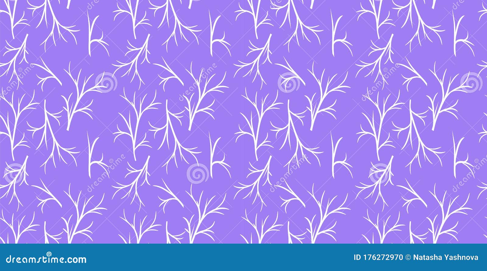 Seamless Pattern with White Tree Branches Stock Vector - Illustration ...