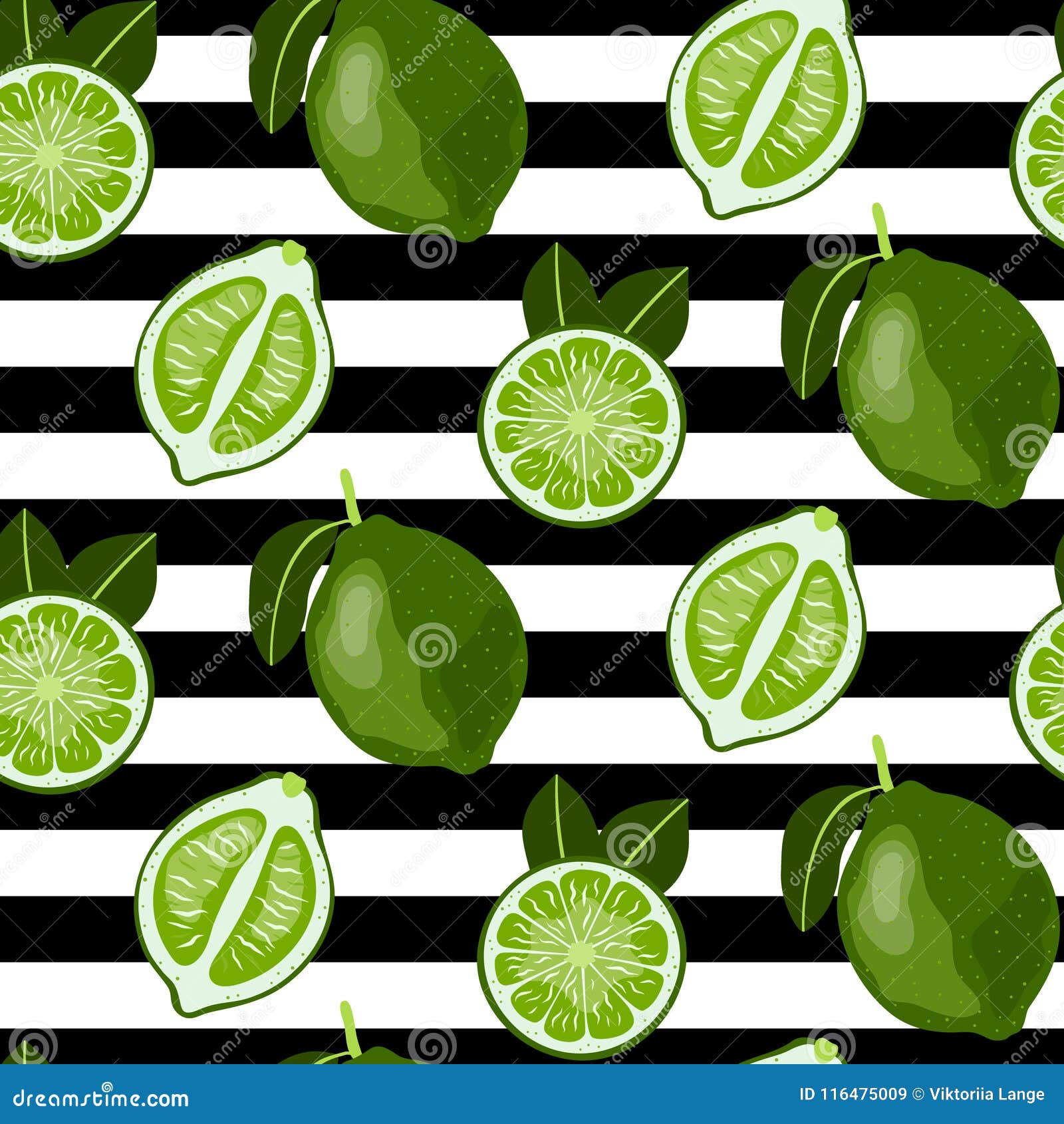 Seamless Pattern with Whole and Sliced Limes. Stock Vector ... Seamless Pattern with Whole and Sliced Limes. Stock Vector ...