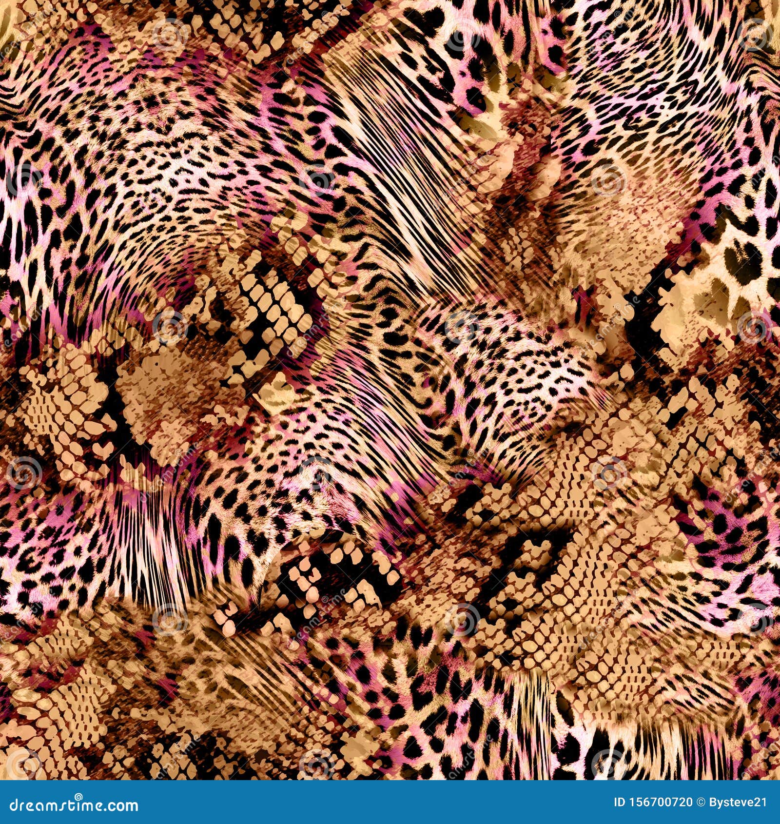 Leopard Skin Texture Seamless Pattern Stock Illustration - Illustration ...
