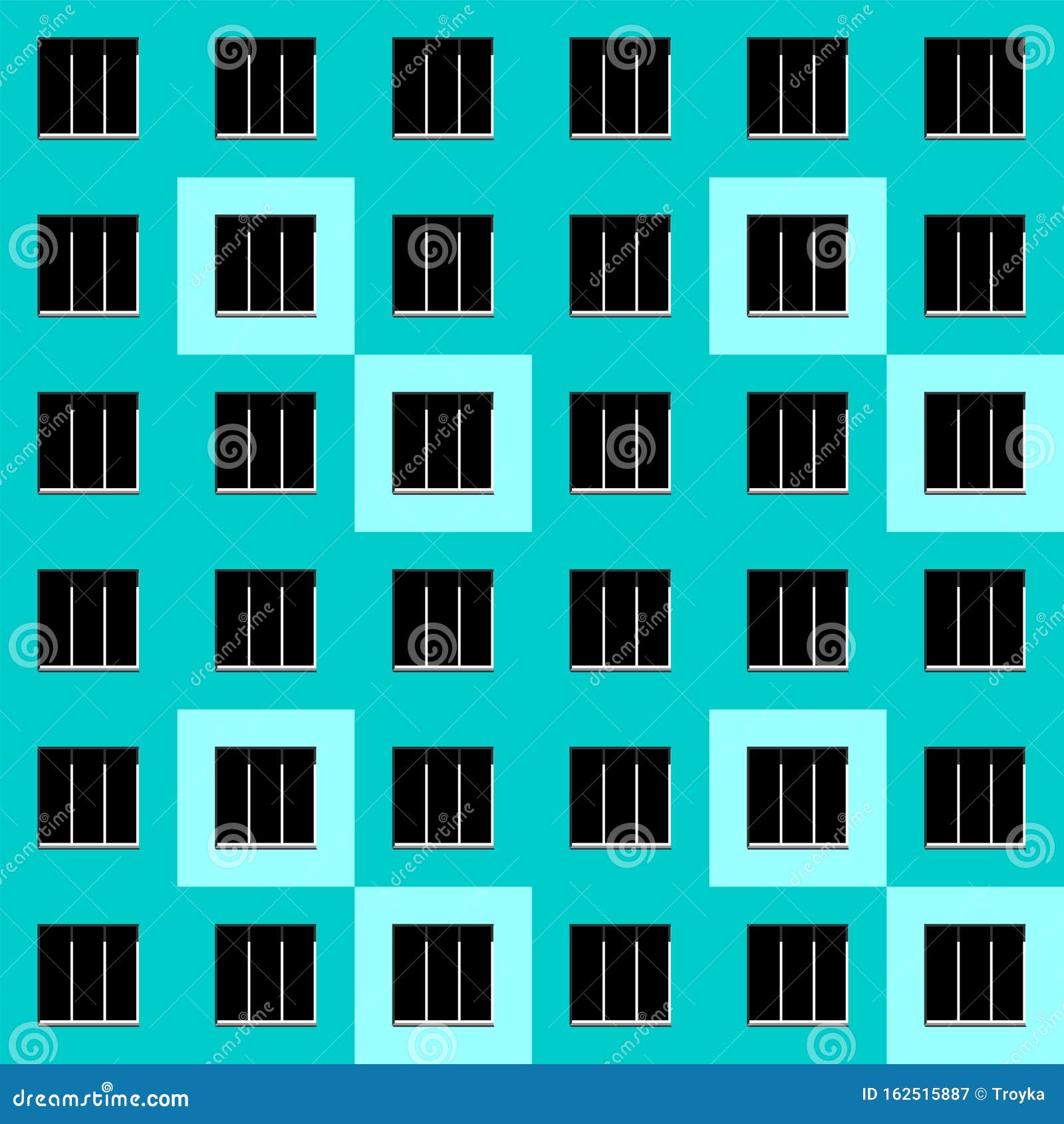 Seamless Pattern of Windows and Wall of Modern House Stock Vector ...