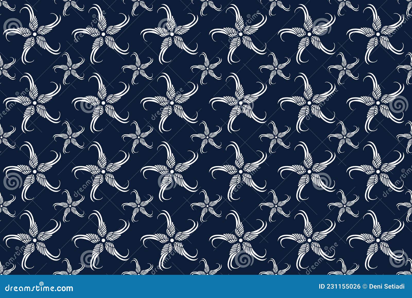Seamless Pattern with Wing Vector Illustration, Indonesian Batik Motif ...