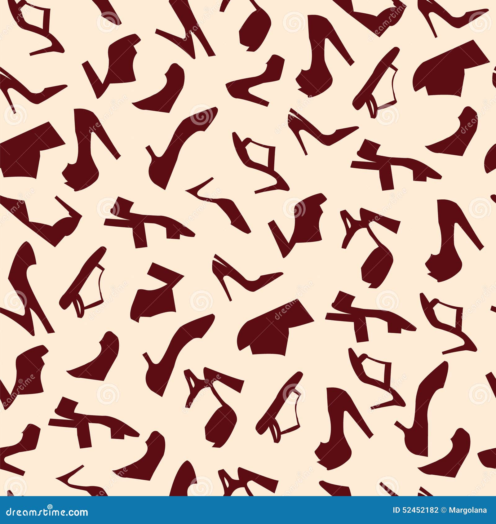 Seamless Pattern with Women S High Heels Stock Vector - Illustration of ...