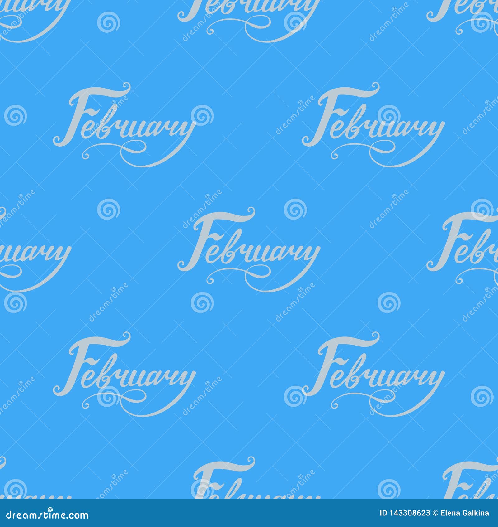 Month lettering pattern stock vector. Illustration of february - 143308623