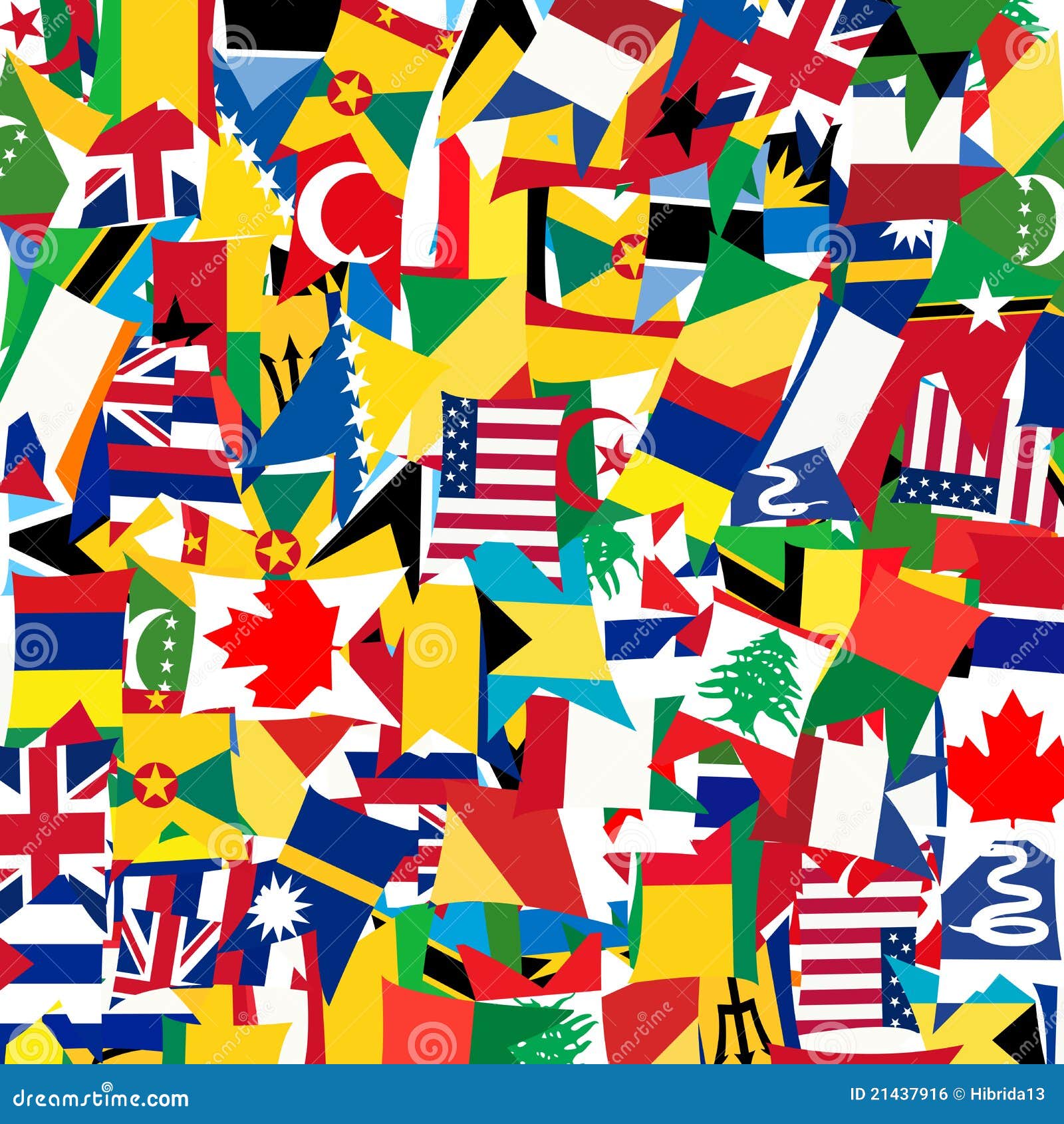 Seamless Pattern with World S Flags Stock Vector - Illustration of ...