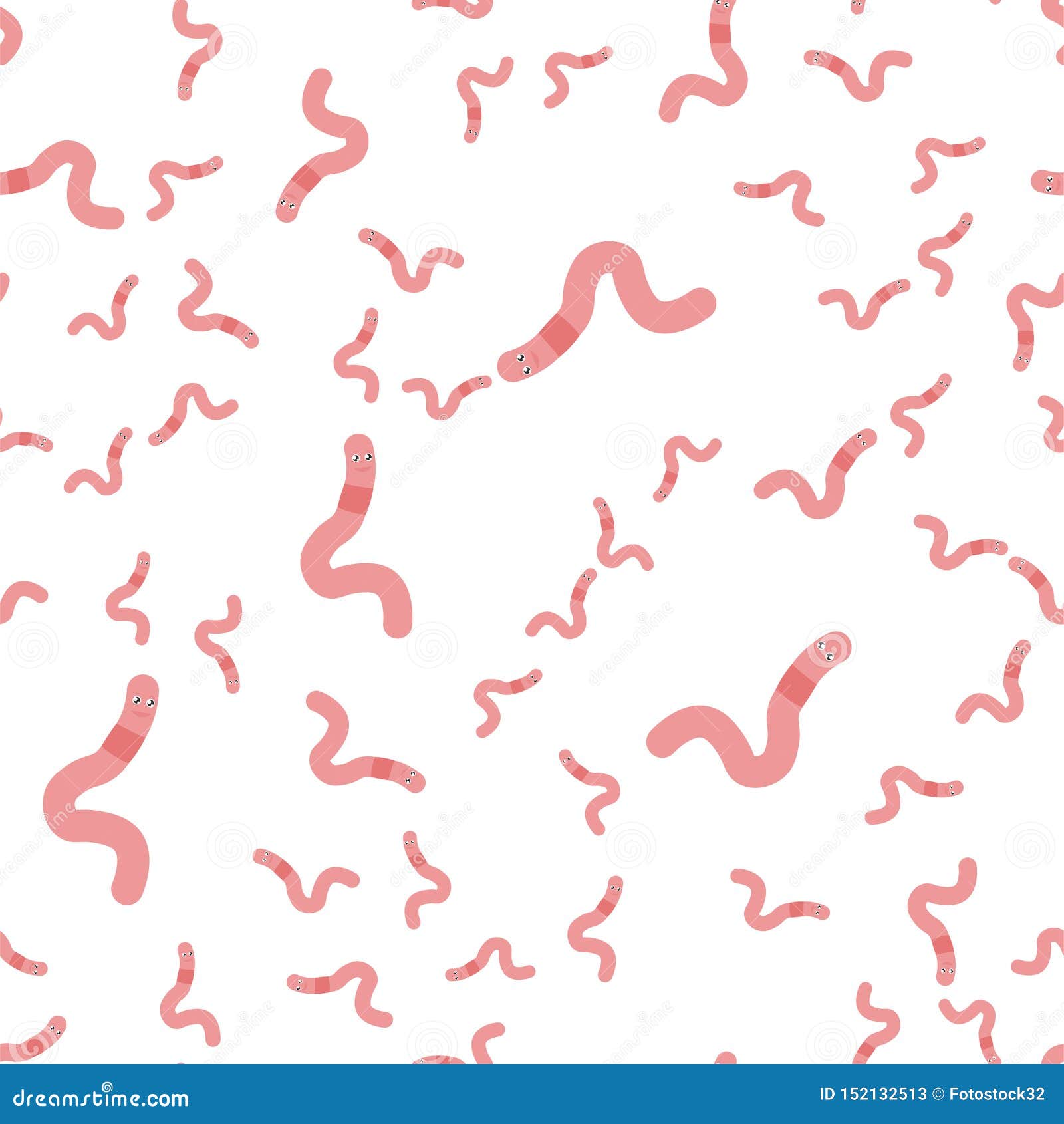 Seamless pattern of worms stock vector. Illustration of background ...