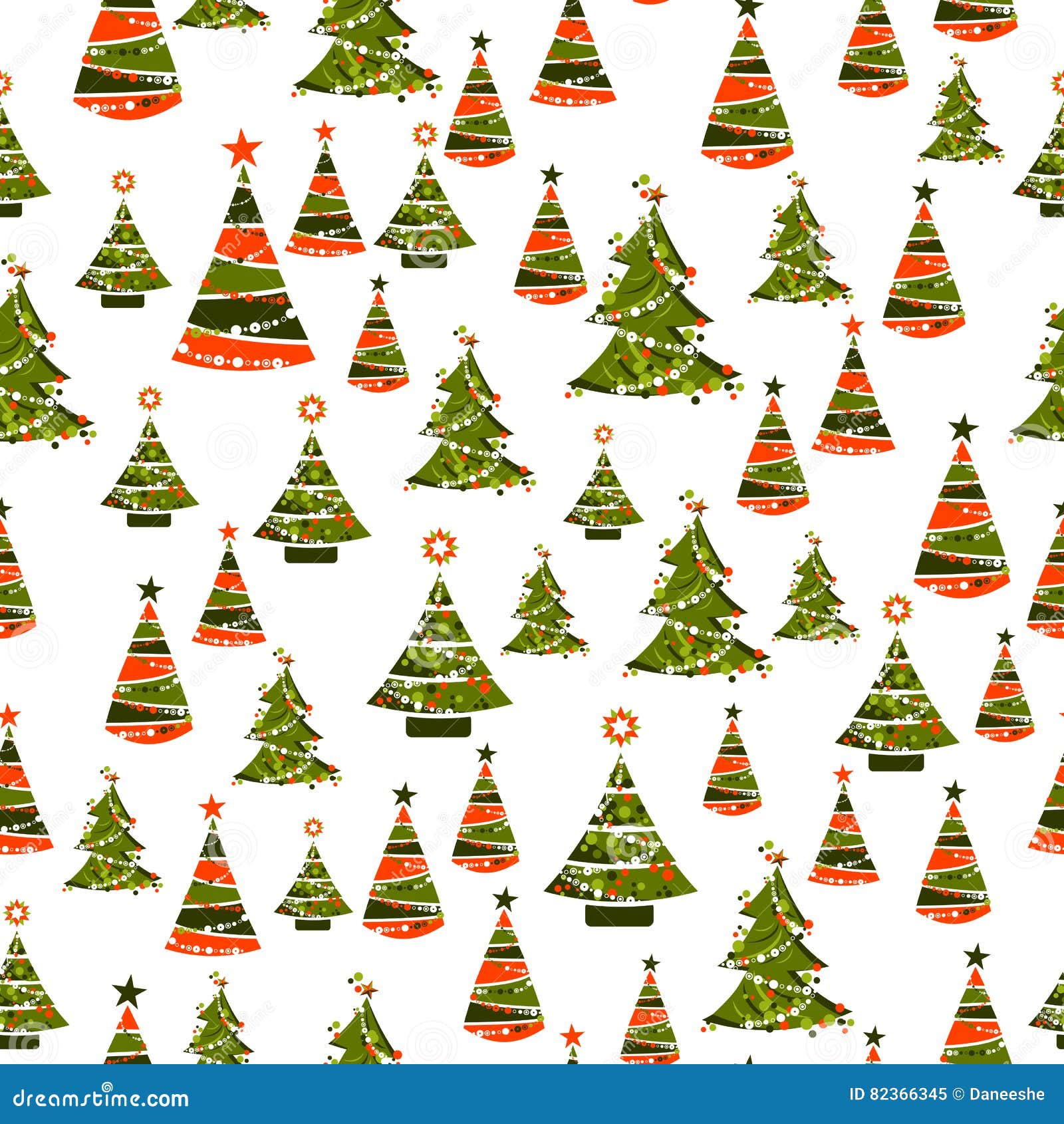 Seamless Pattern with Xmas Trees Stock Vector - Illustration of style ...