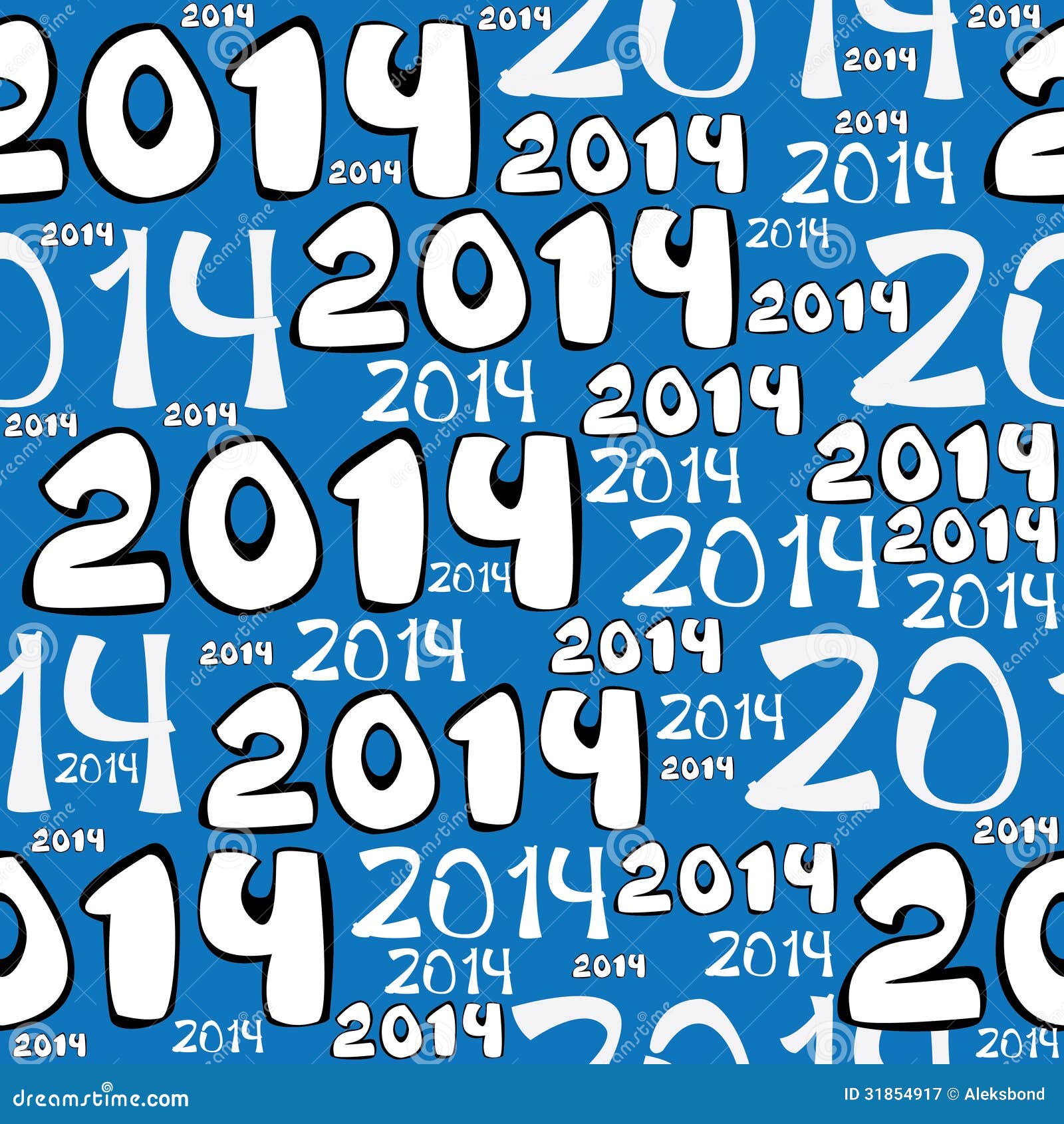 Seamless pattern 2014 year stock vector. Illustration of banner - 31854917