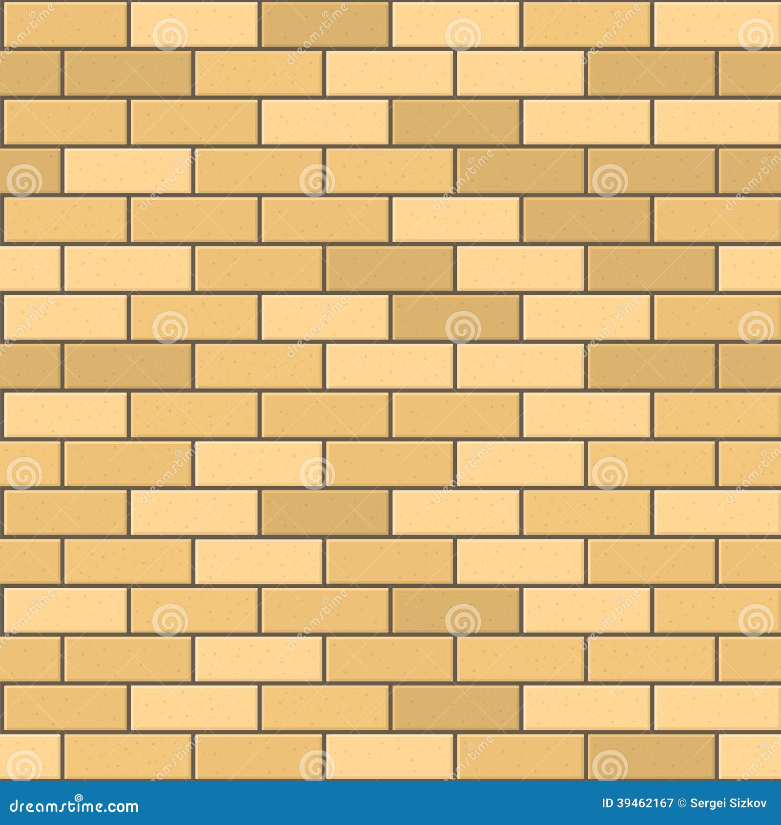 Seamless Pattern of Yellow Brick with Dark Seam. Vector Stock Vector ...