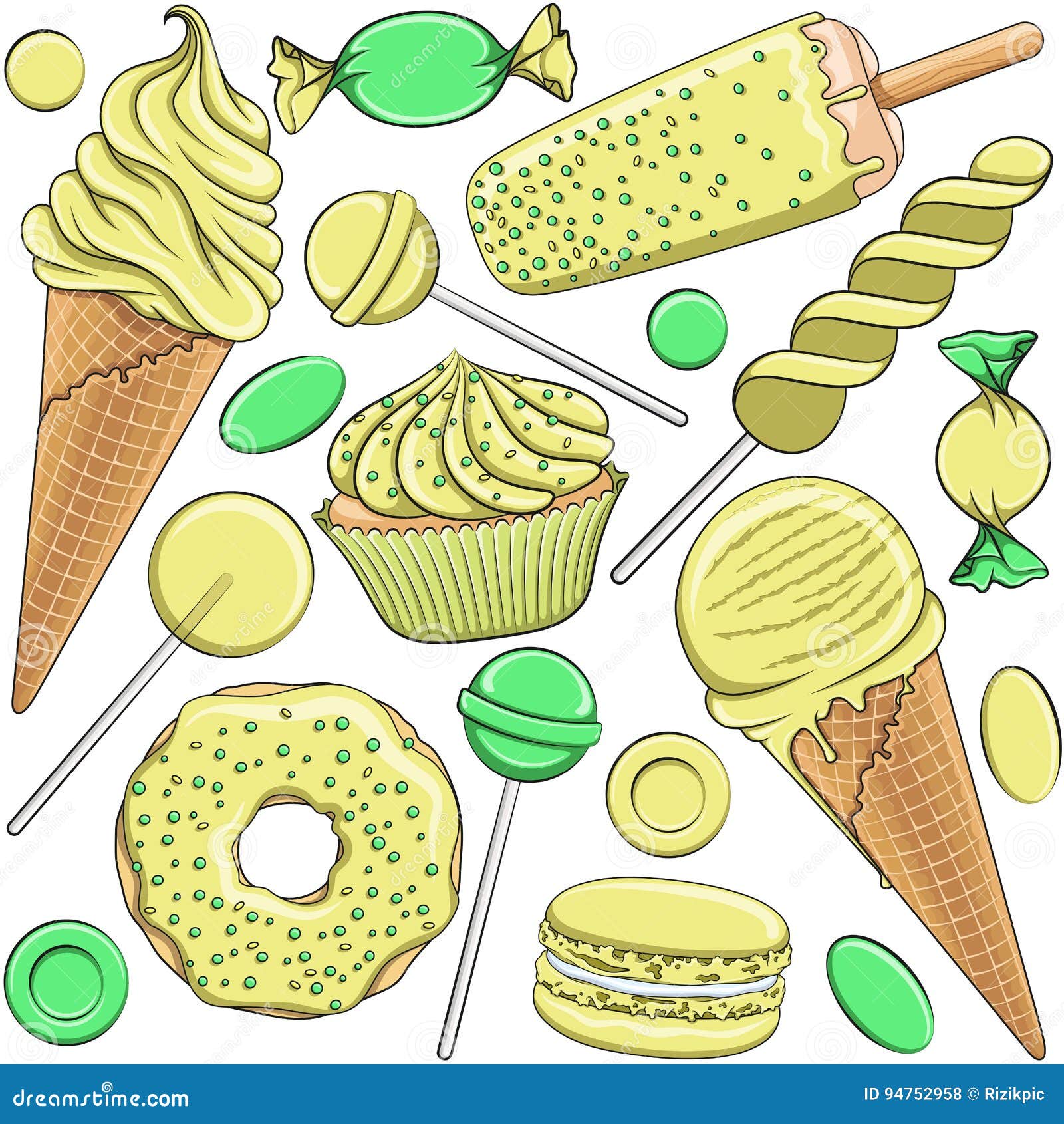 Green Sweets Stock Illustrations – 7,802 Green Sweets Stock ...