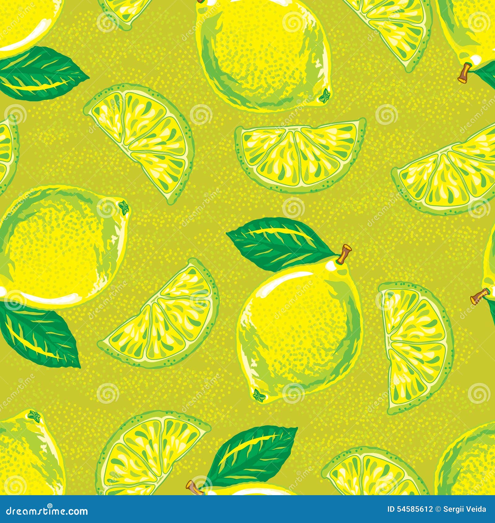Seamless Pattern of Yellow Lemon Stock Vector - Illustration of lemon ...