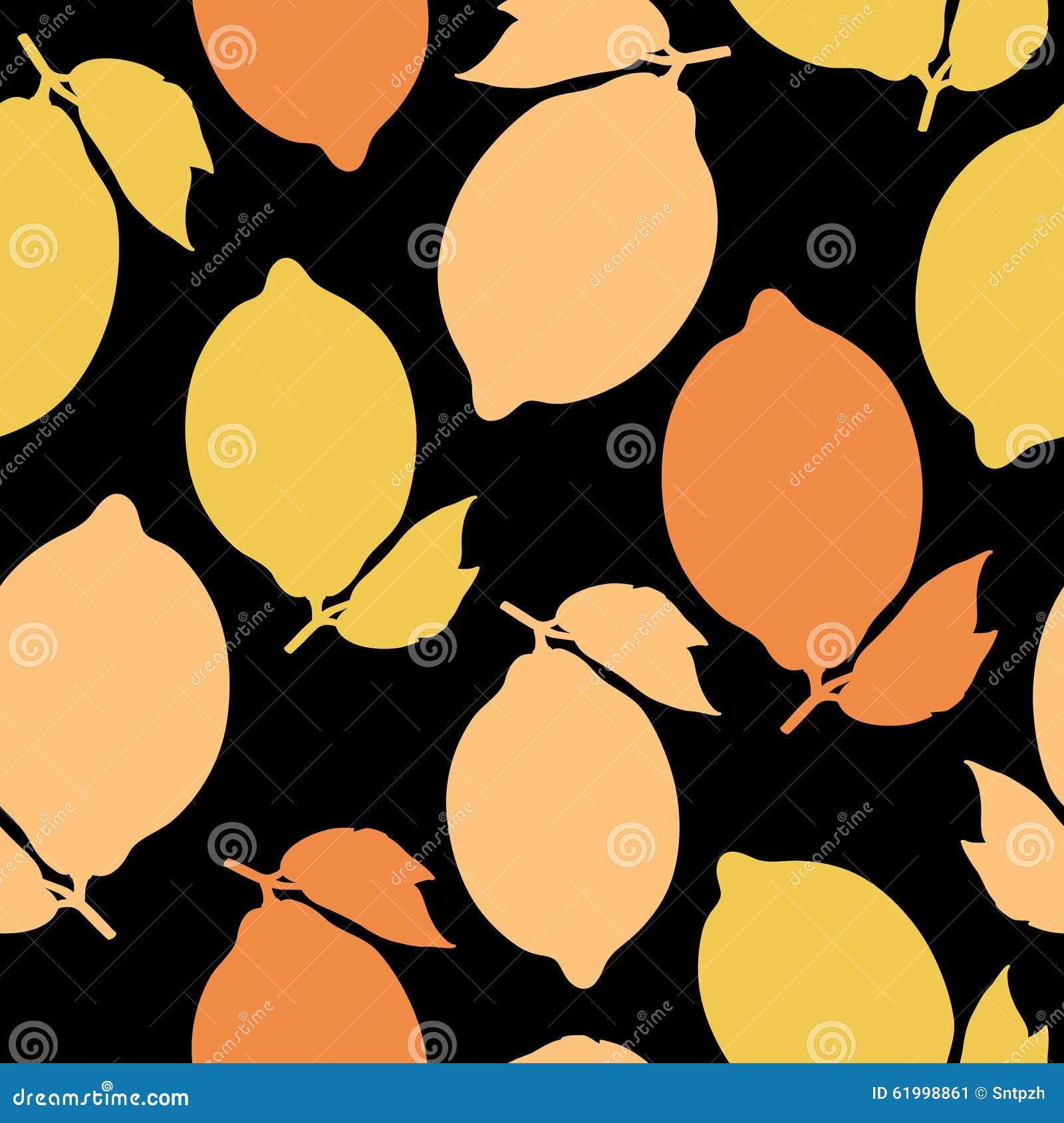 Seamless Pattern with Yellow Lemons - Illustration Stock Vector ...