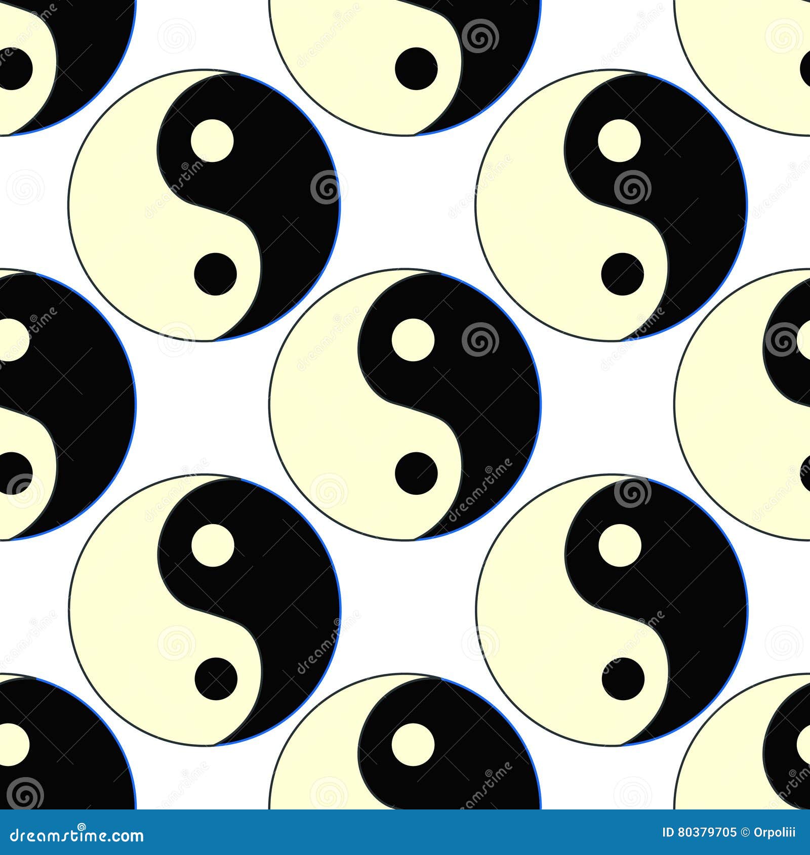 Seamless Pattern Yin Yang Japan. Vector Illustration Stock Vector ...