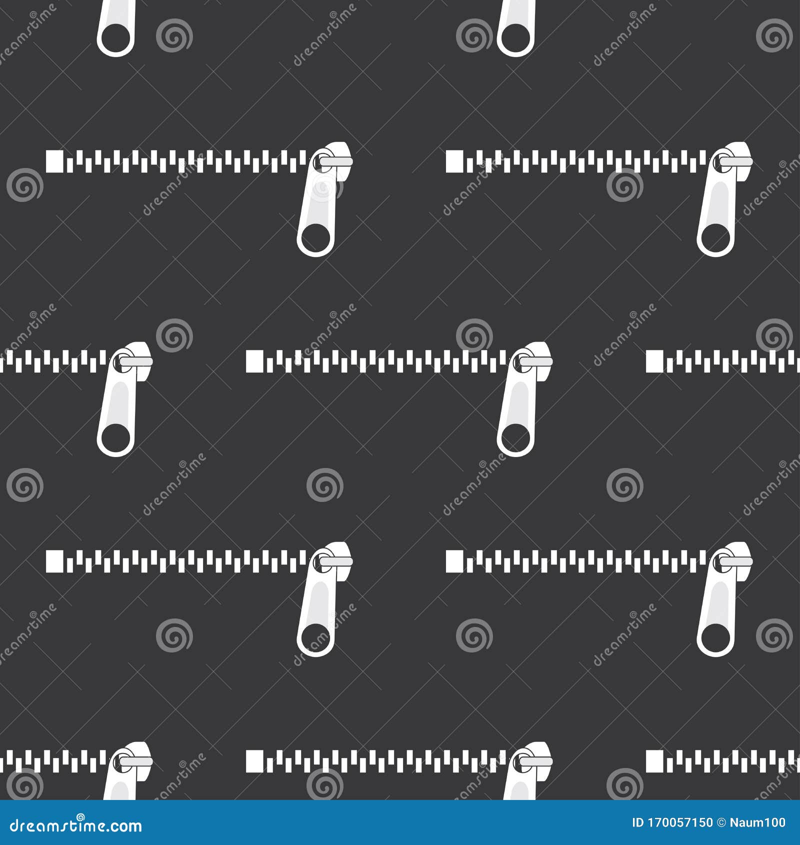 Seamless Pattern with Zippers Stock Vector - Illustration of abstract ...