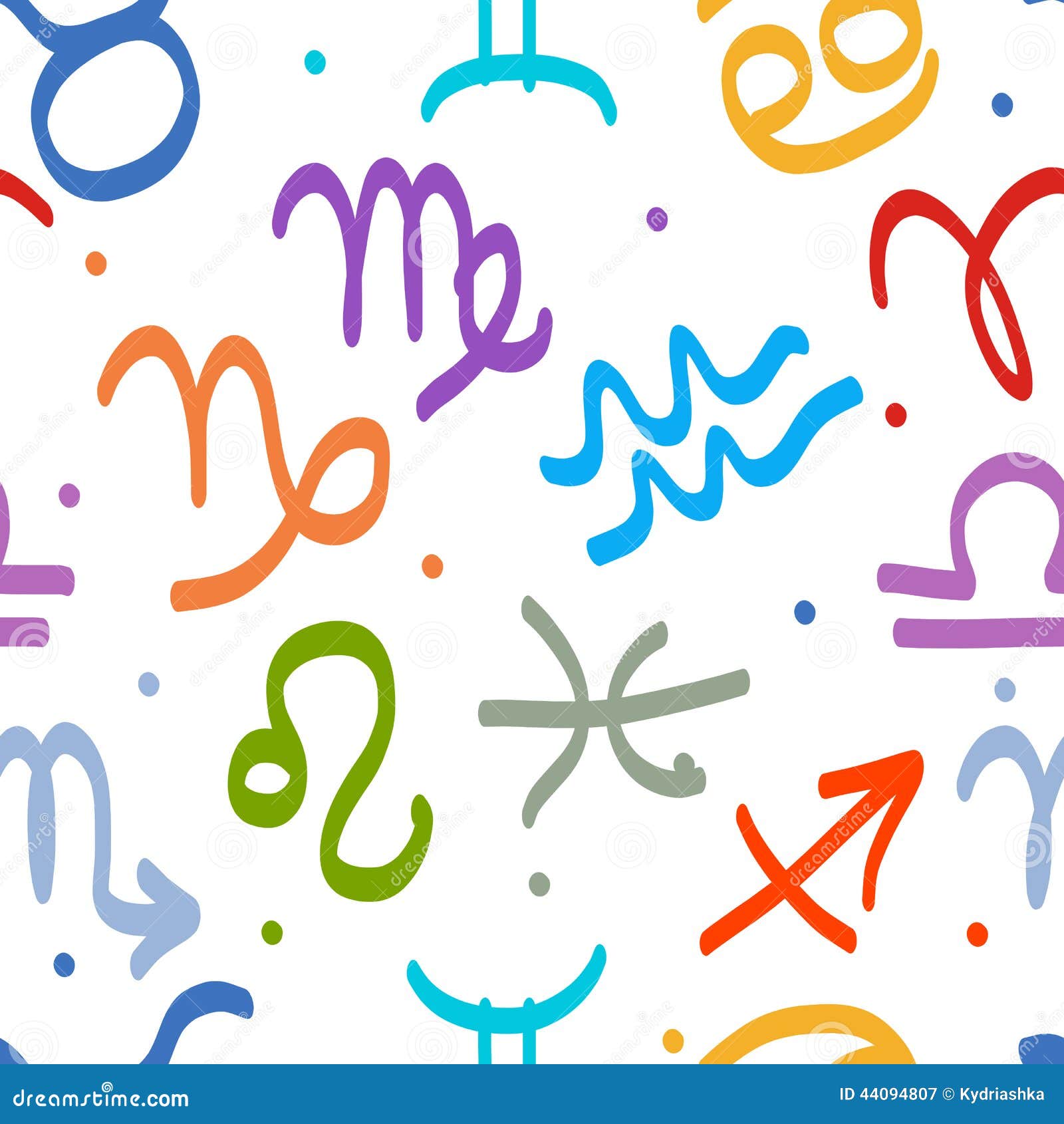 Seamless Pattern with Zodiac Signs for Your Design Stock Vector ...