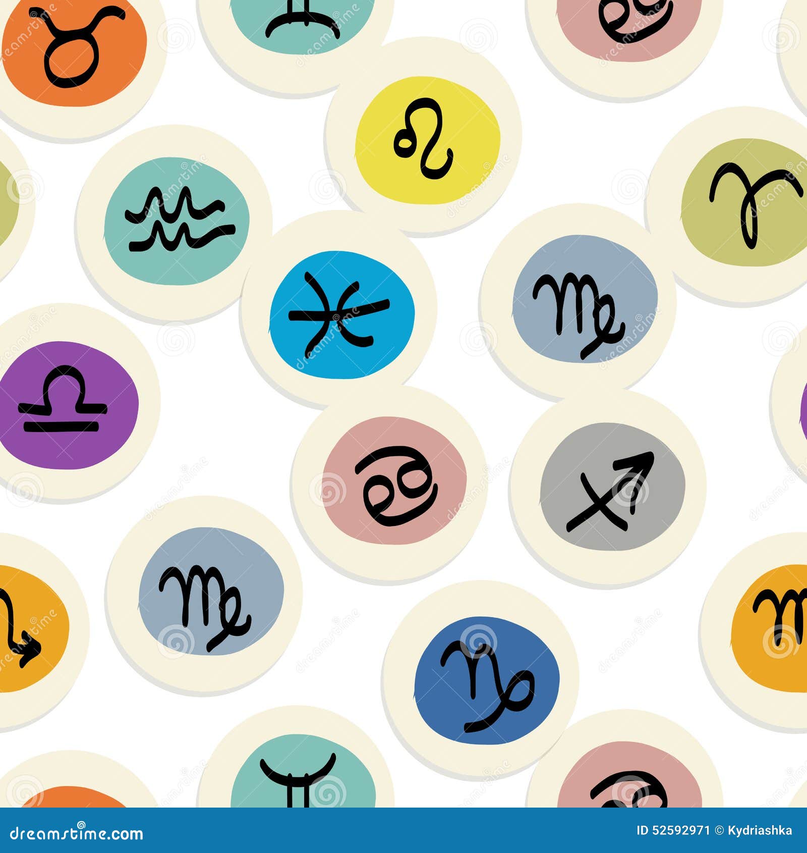 Seamless Pattern with Zodiac Signs for Your Design Stock Vector ...