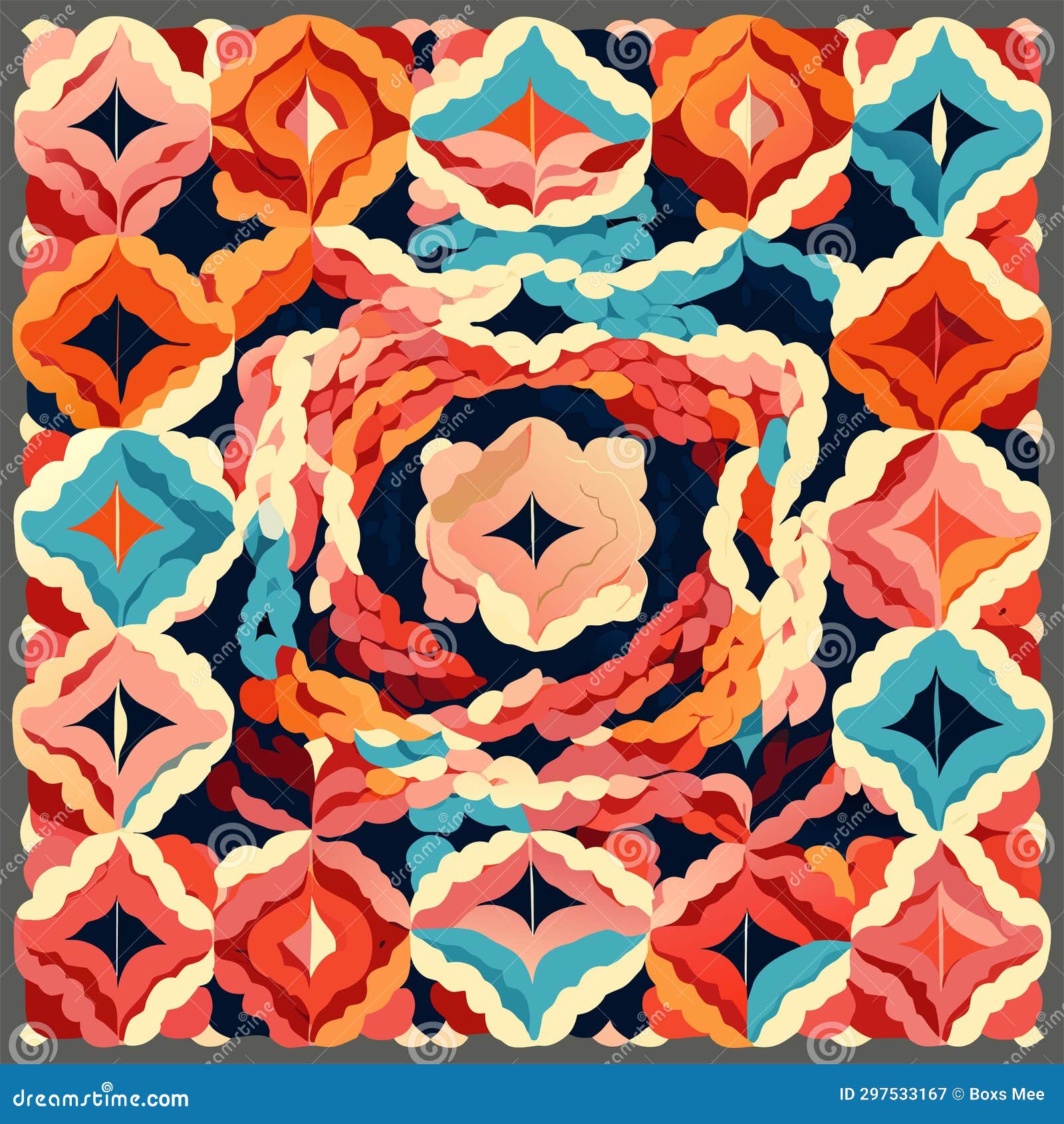 Seamless Patterned Background in the Form of Square Tiles. AI Generated ...