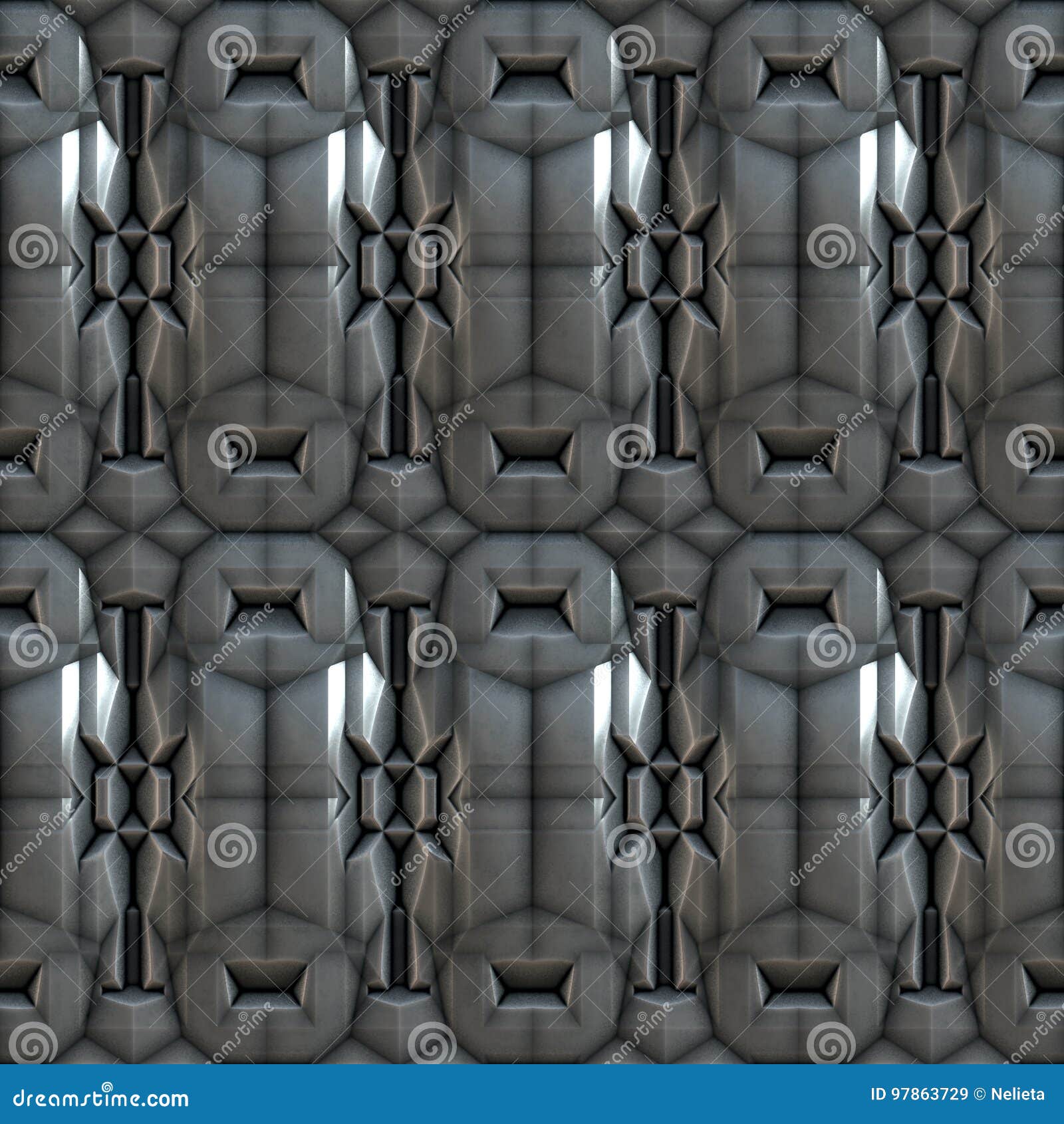 Seamless Patterned Metal Texture Stock Illustration - Illustration of ...