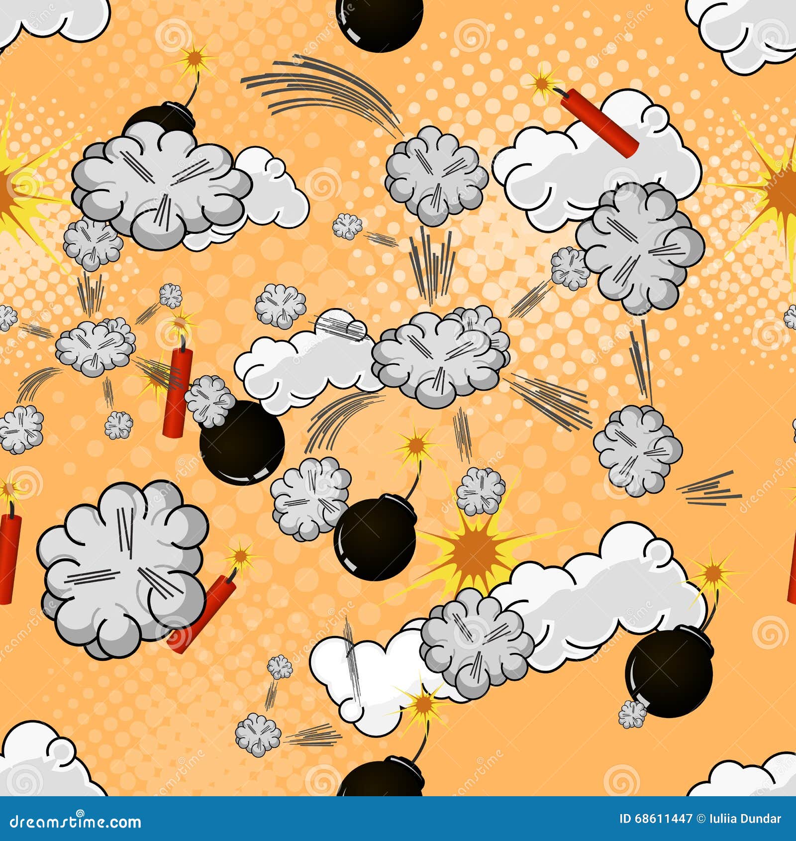 Seamless Patterns Abstract Comics Stock Illustration - Illustration of ...