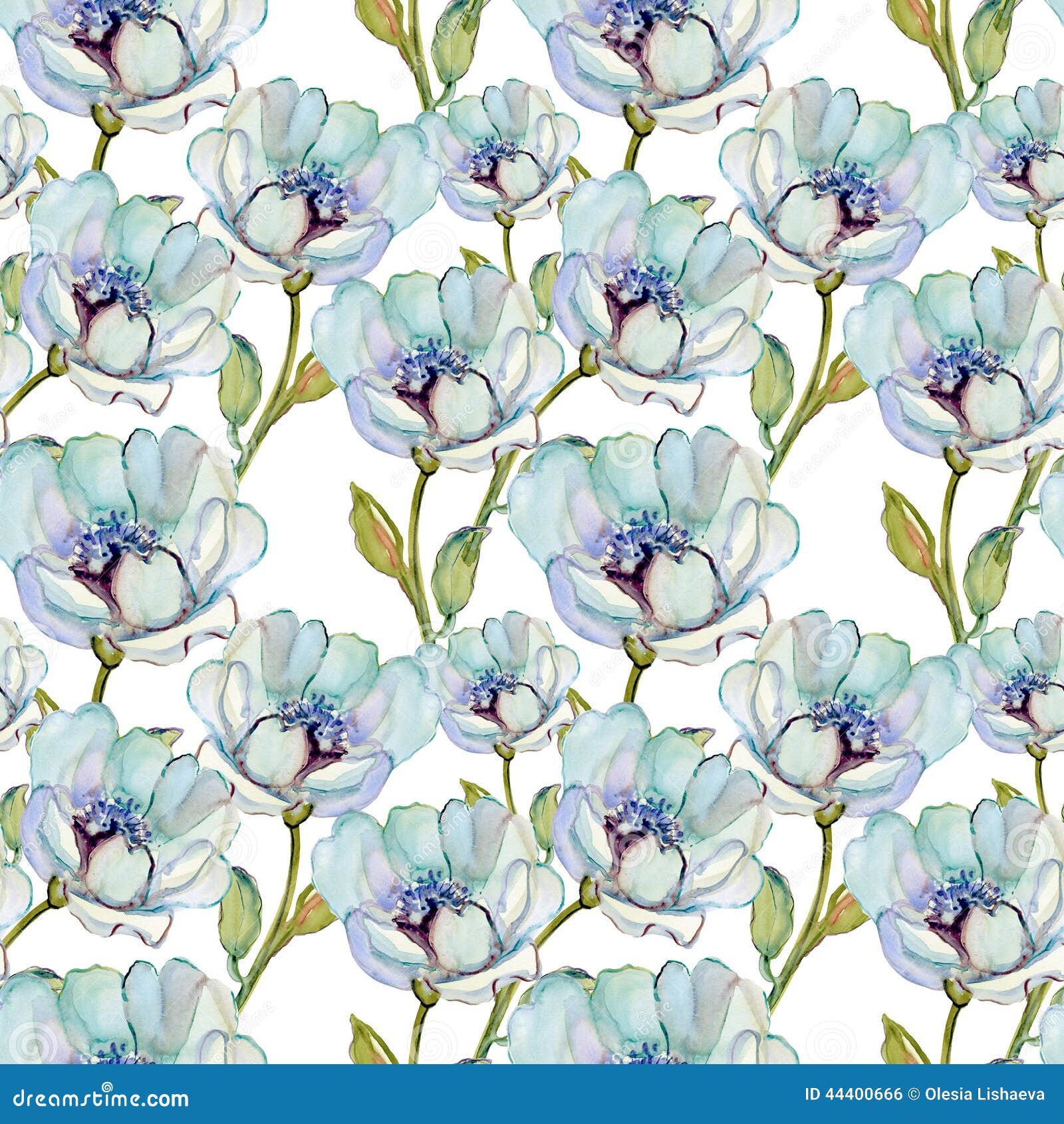 Seamless Patterns with Beautiful Flowers Stock Illustration ...