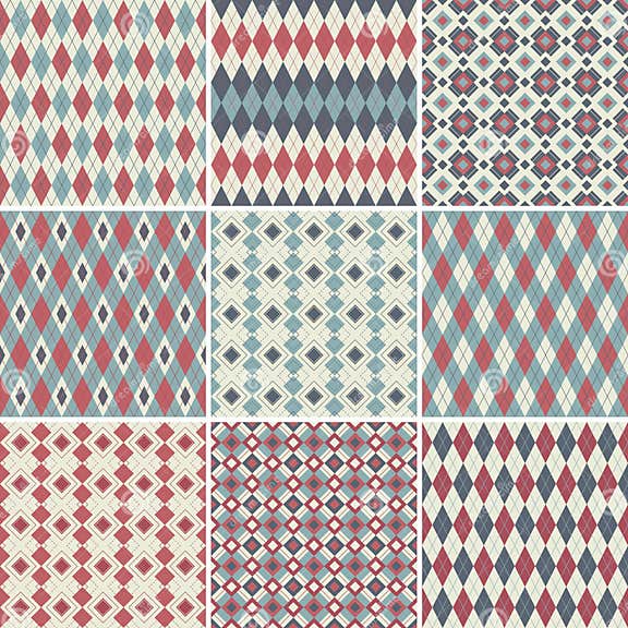 Seamless Patterns Collection Stock Vector - Illustration of fashion ...