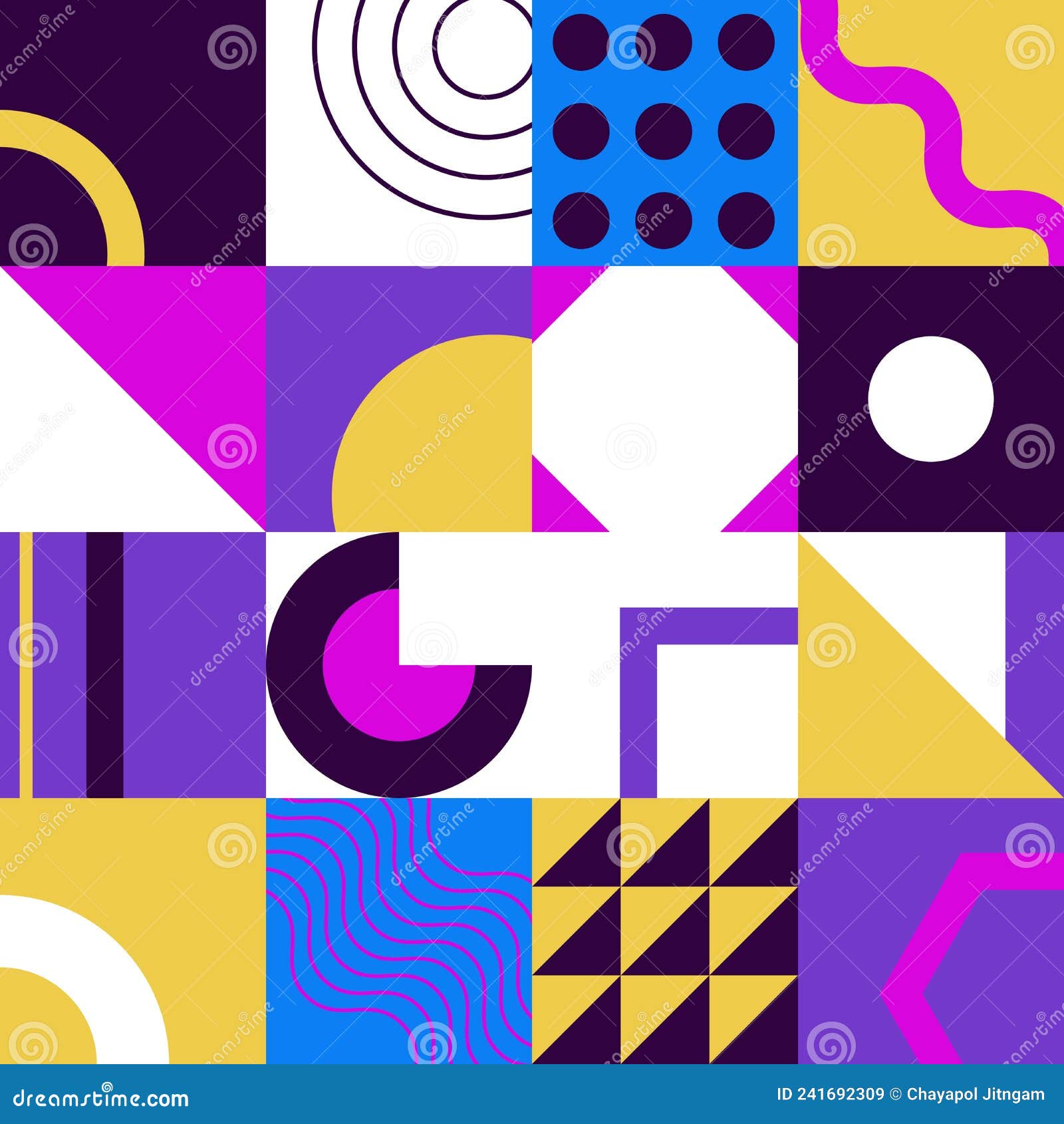 Seamless Patterns Design . Inspiration from Memphis Art Stock Vector ...