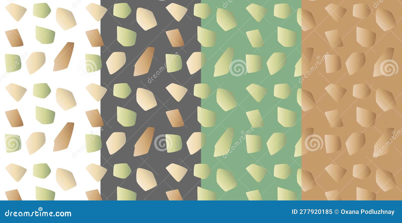 4 Seamless Patterns in Different Colors Vector Background Abstraction ...