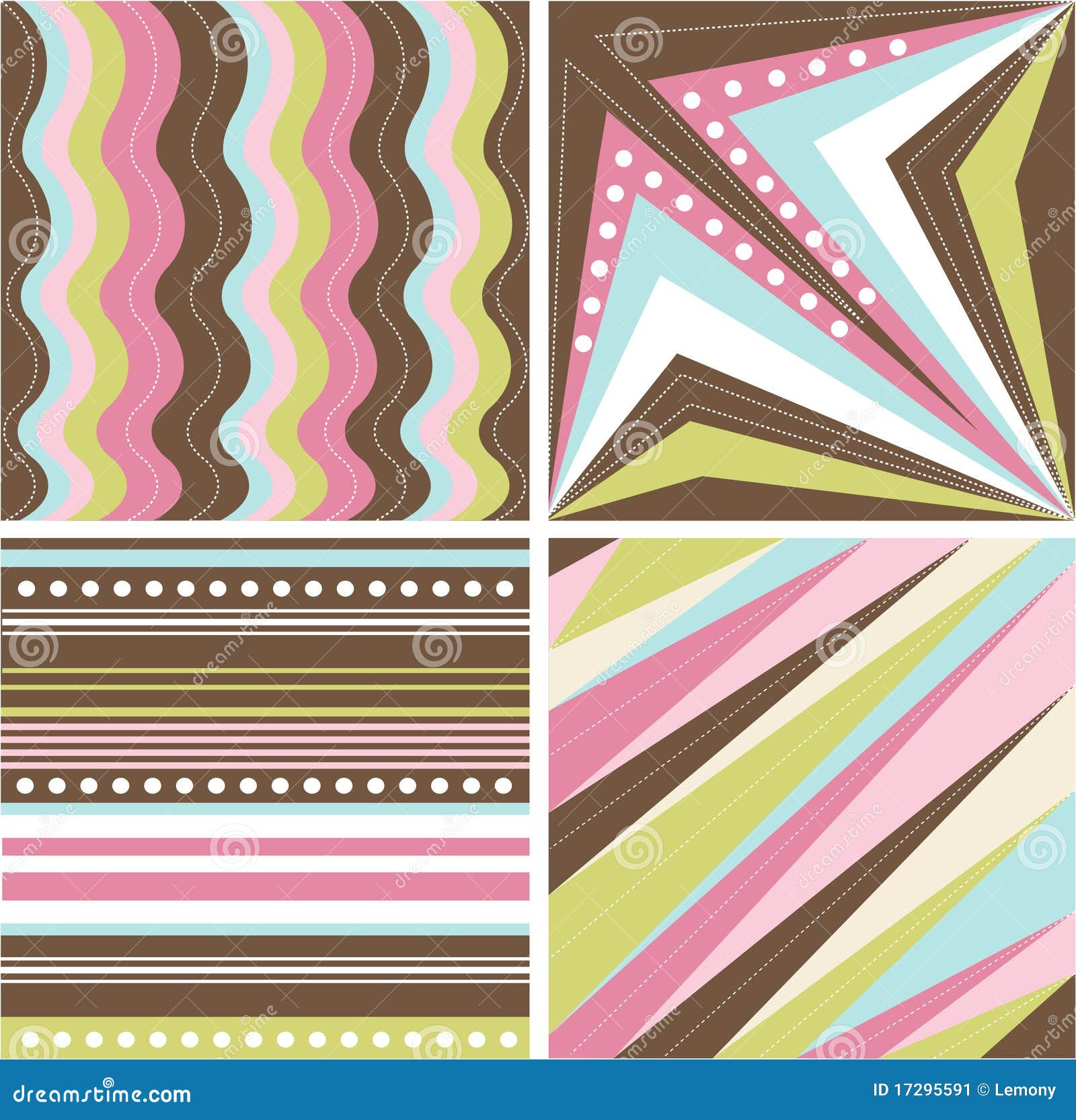 Seamless Patterns With Fabric Texture Cartoon Vector | CartoonDealer ...