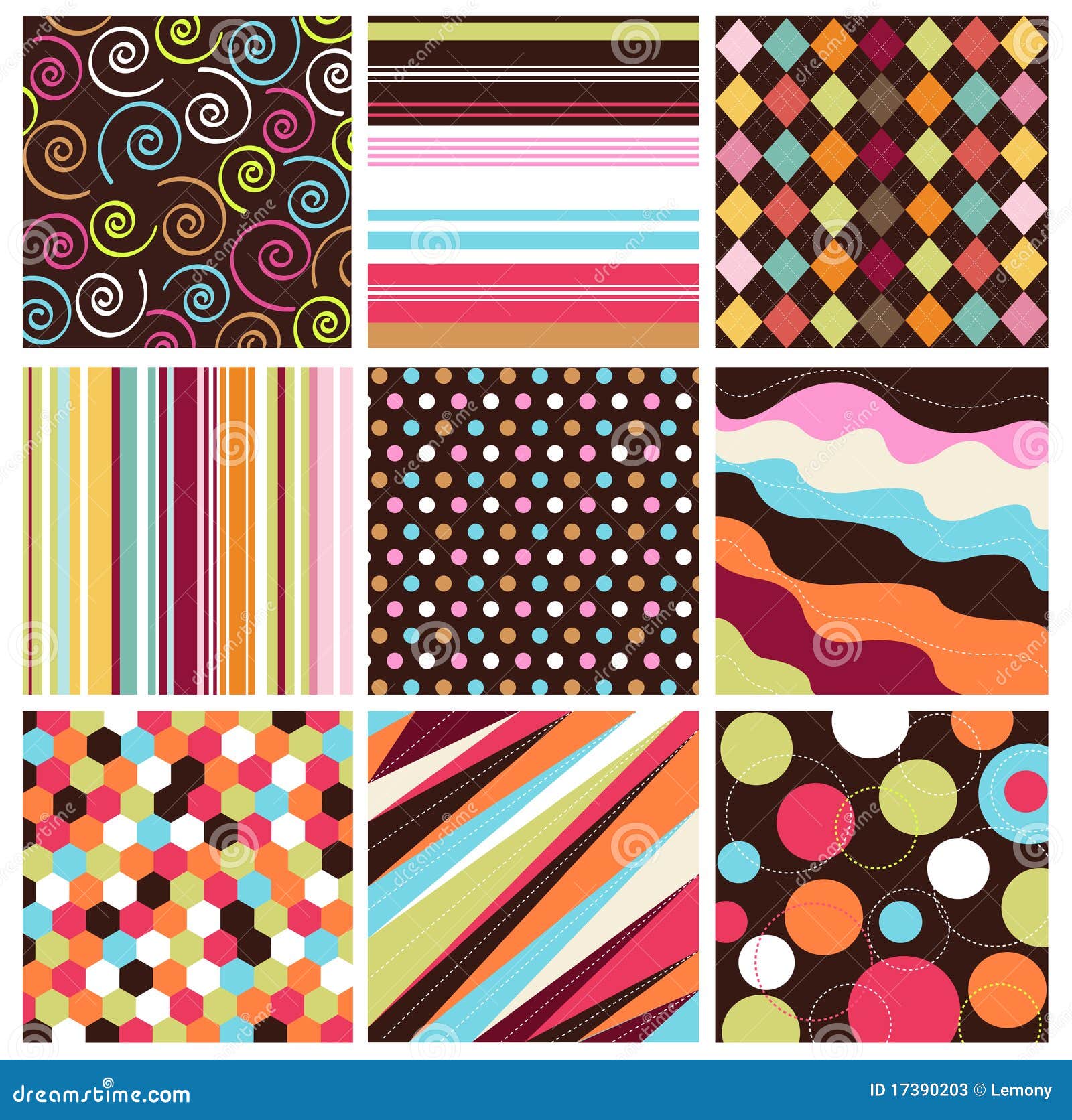 Seamless Patterns with Fabric Texture Stock Vector - Illustration of ...