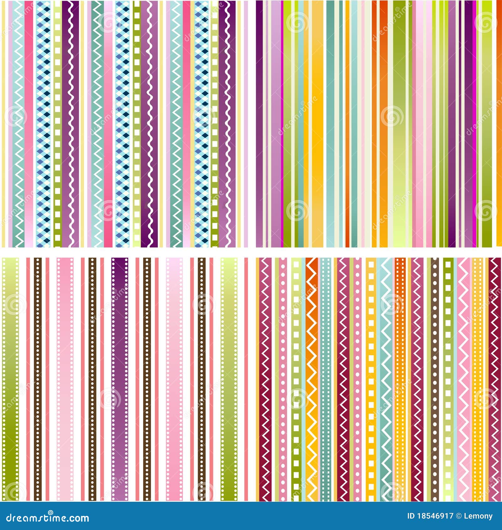 Seamless Patterns With Fabric Texture Cartoon Vector | CartoonDealer ...