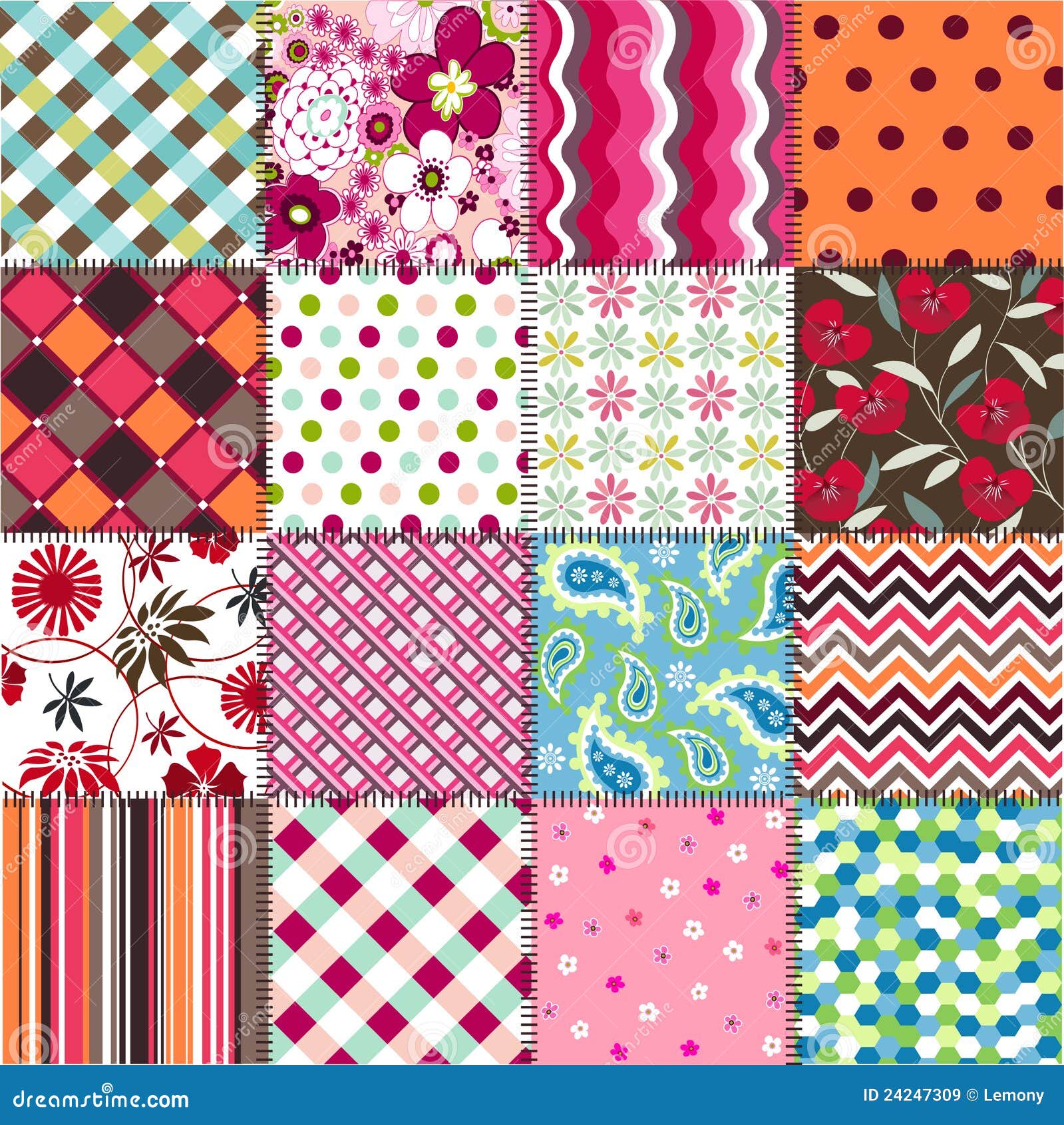 Seamless Patterns With Fabric Texture Stock Vector - Illustration of ... Seamless Patterns With Fabric Texture Stock Vector - Illustration of ...