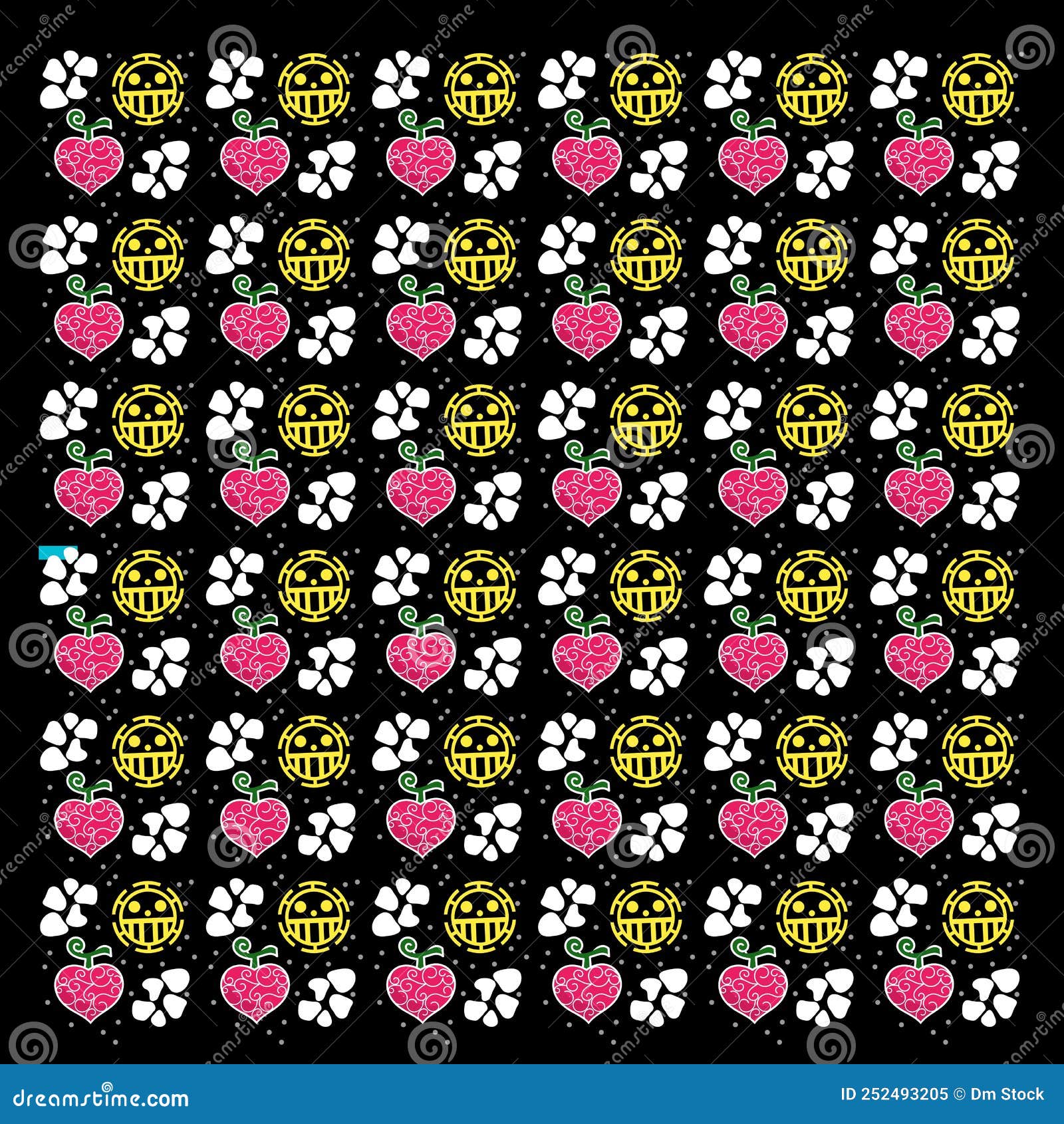 Seamless Patterns for Fictional Objects, Devil Fruit Items, in One of ...