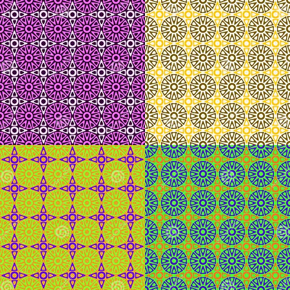 Seamless Patterns Irregular Geometric Shapes Stock Vector ...