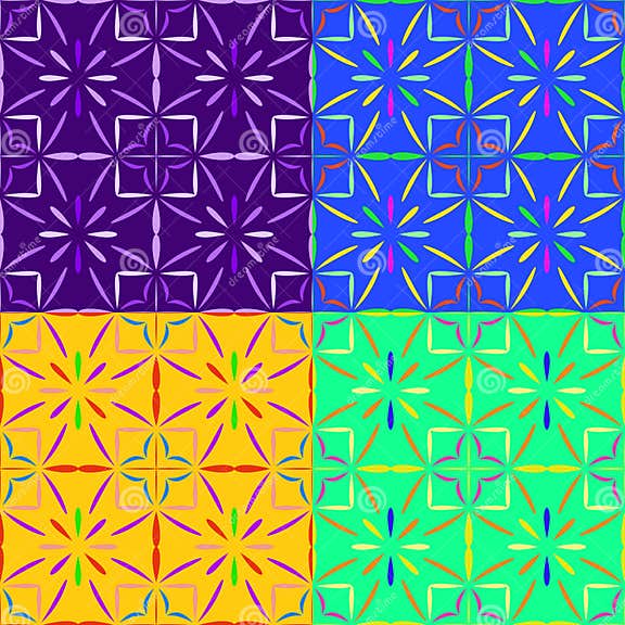 Seamless Patterns Irregular Geometric Shapes Stock Vector ...