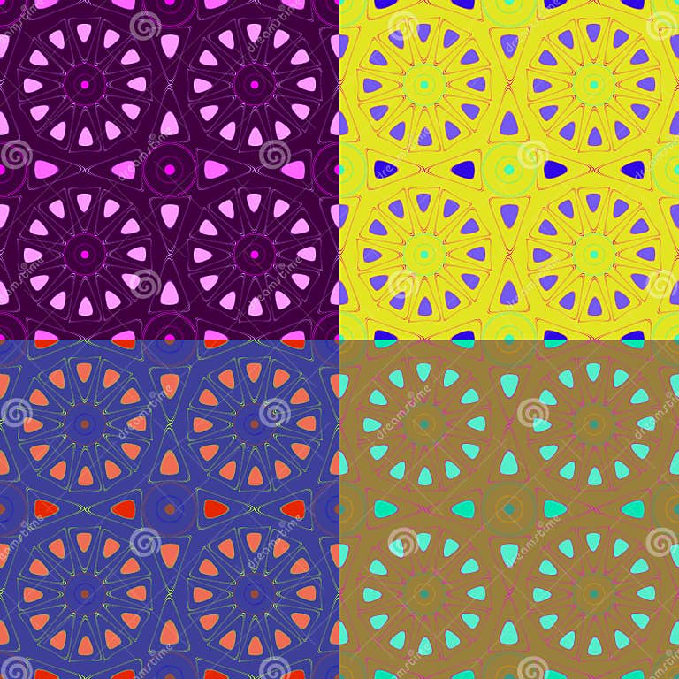 Seamless Patterns Irregular Geometric Shapes Stock Vector ...