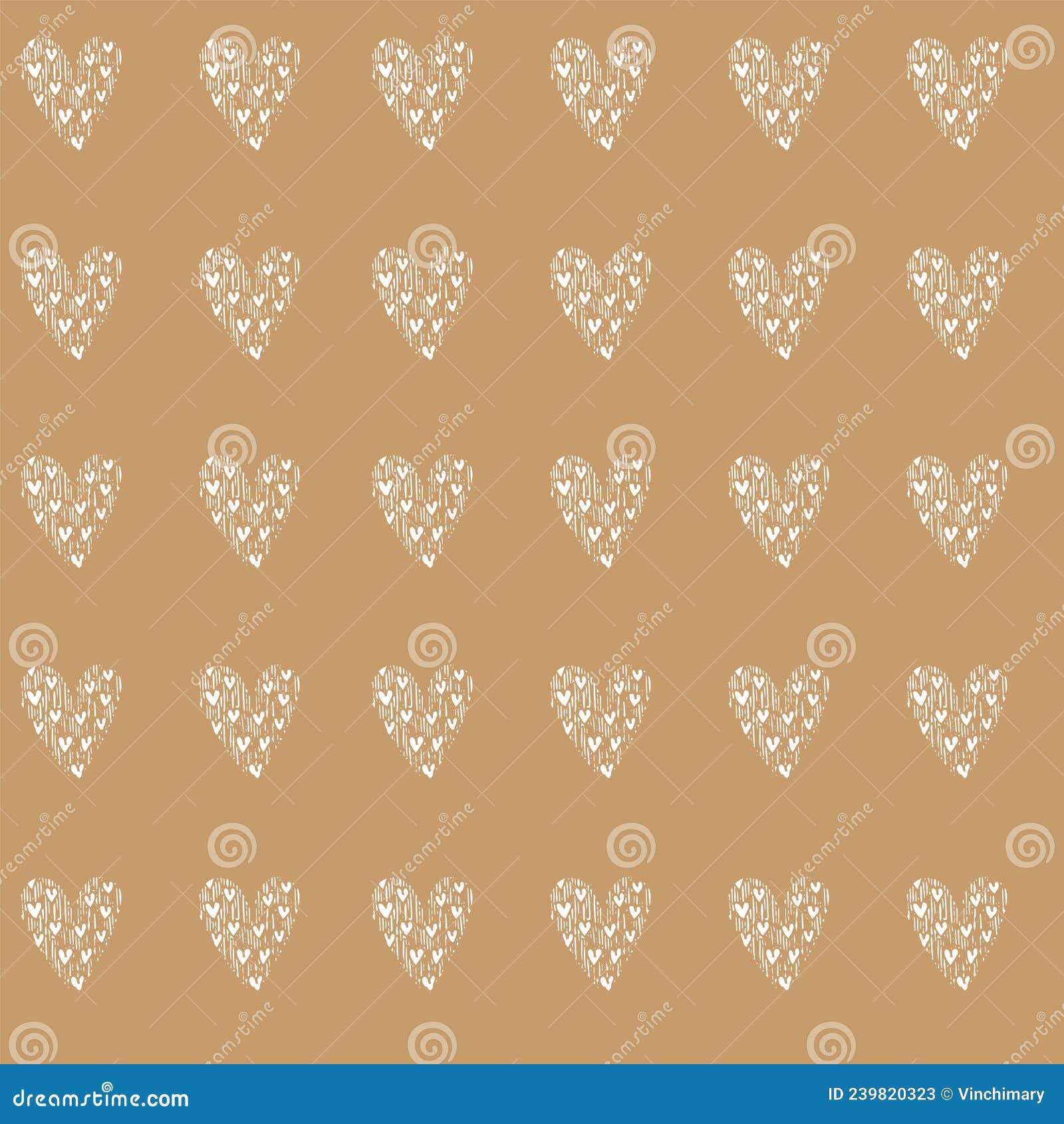 Seamless Patterns of Many Little White Hearts Stock Vector ...
