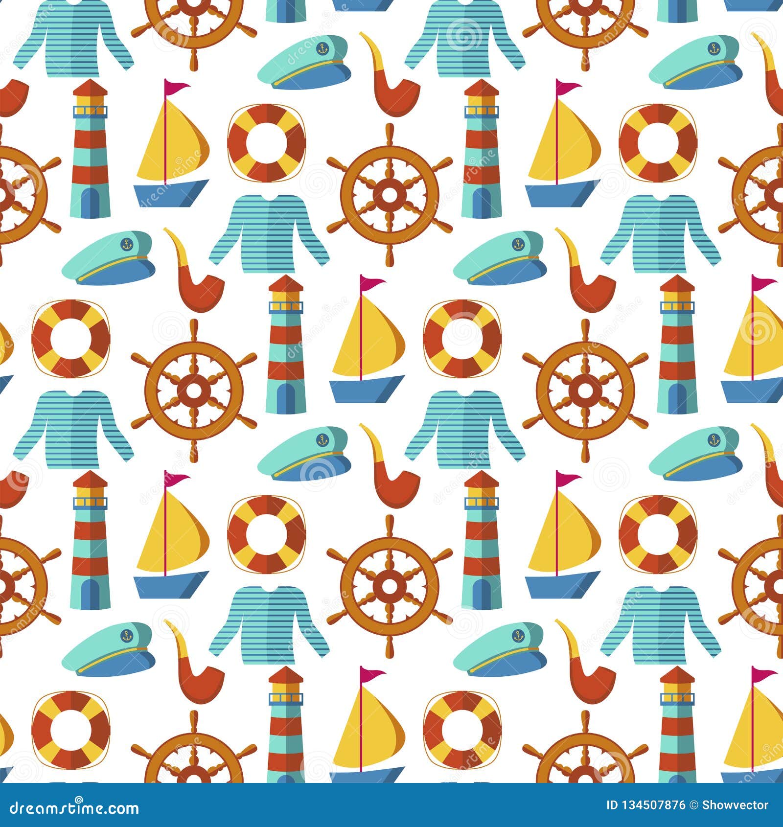 Seamless Patterns with Nautical Elements Wave Paper Ocean Sea Blue ...